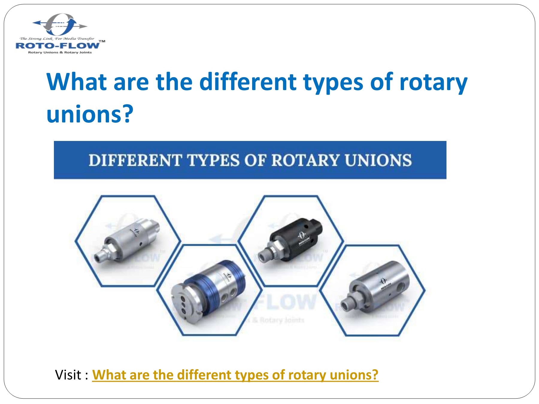 What are the different types of rotary unions - rotoflow2 - Page 1 - 7 ...