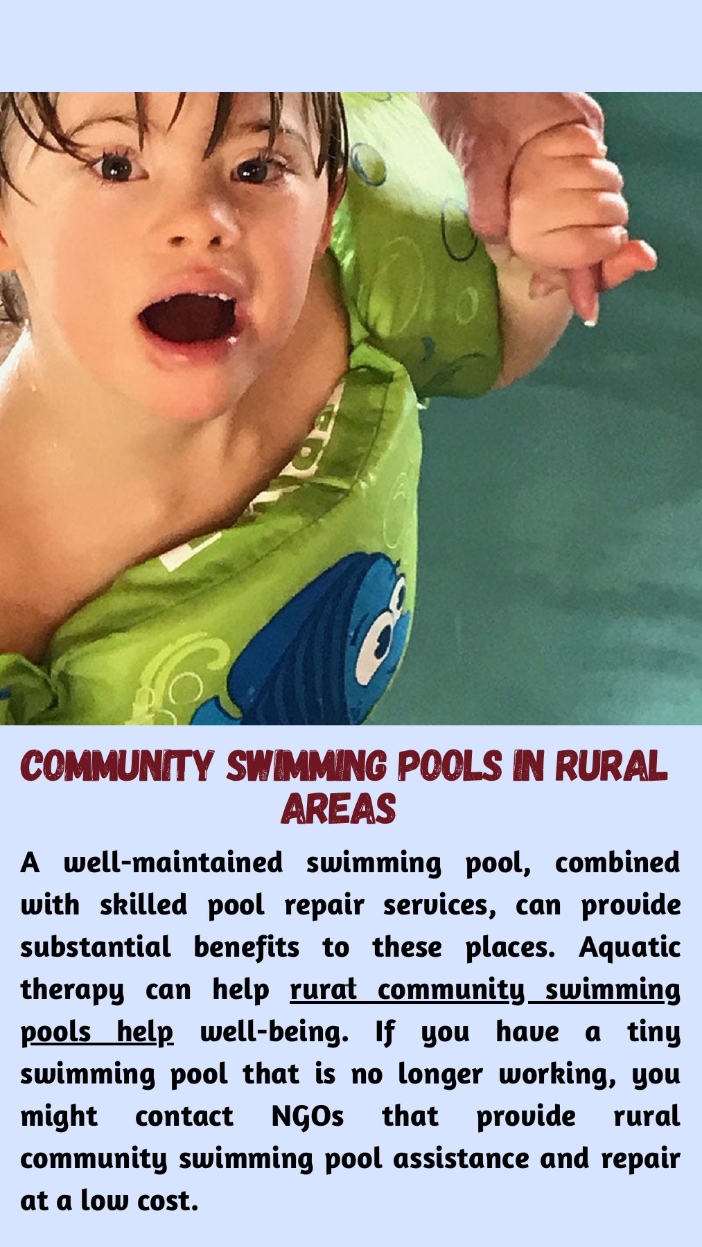 Swimming Pool Assistance For Rural Communities - Aquatics Empowered ...