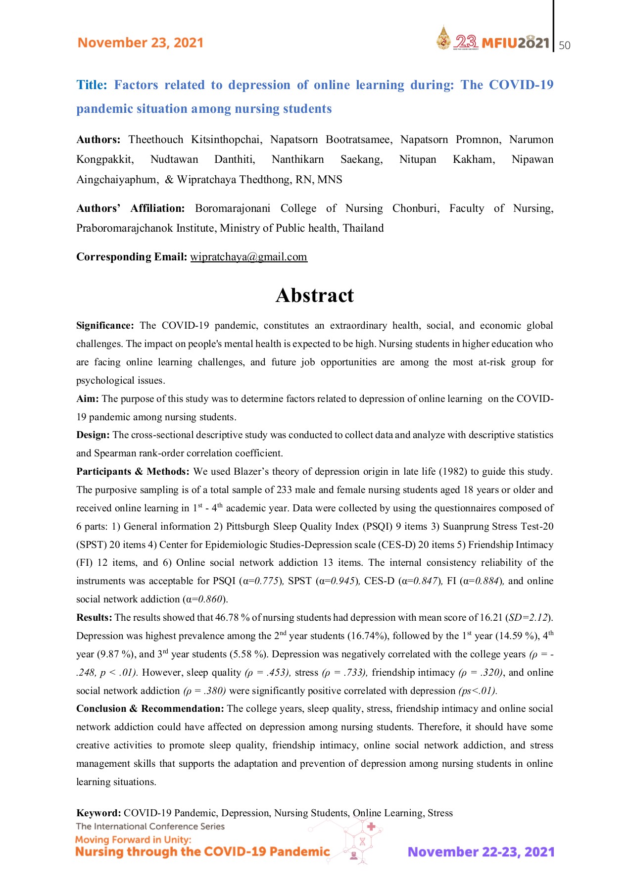 Book of abstracts Conference I MFIU 2021 - aewpatsorn - Page 52 | Flip PDF Online | PubHTML5