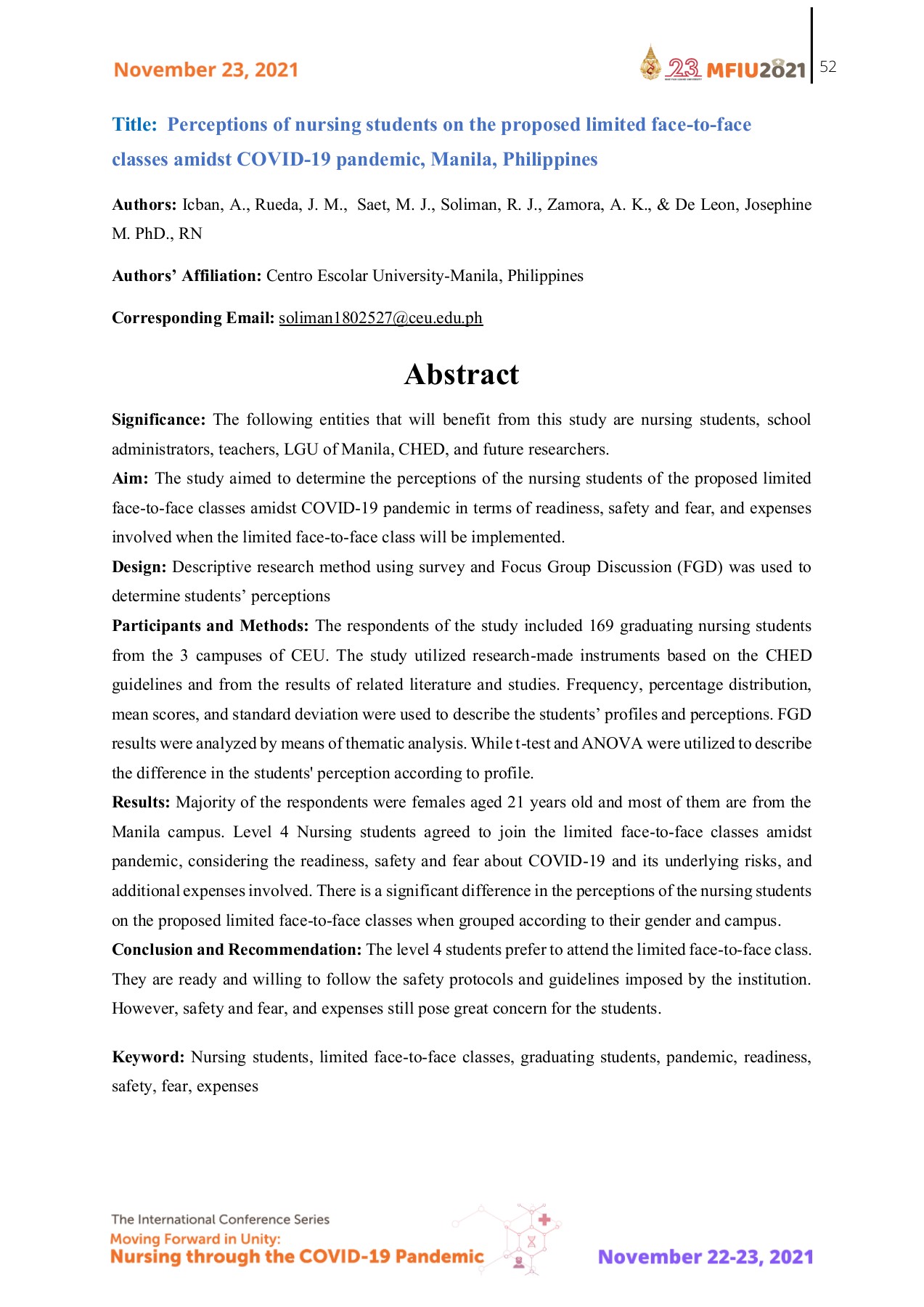 Book of abstracts Conference I MFIU 2021 - aewpatsorn - Page 54 | Flip ...
