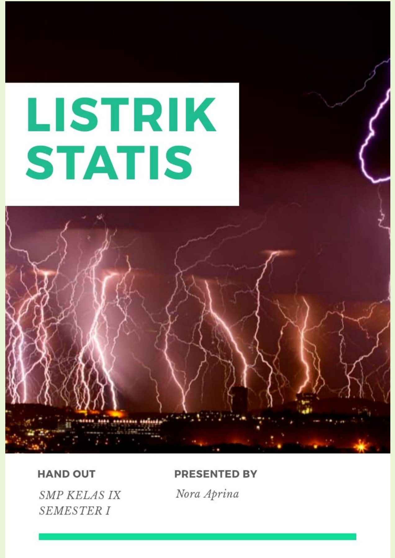 handout listrik statis nora Aprina - noraaprina - Halaman 1 - 8 | PDF ...