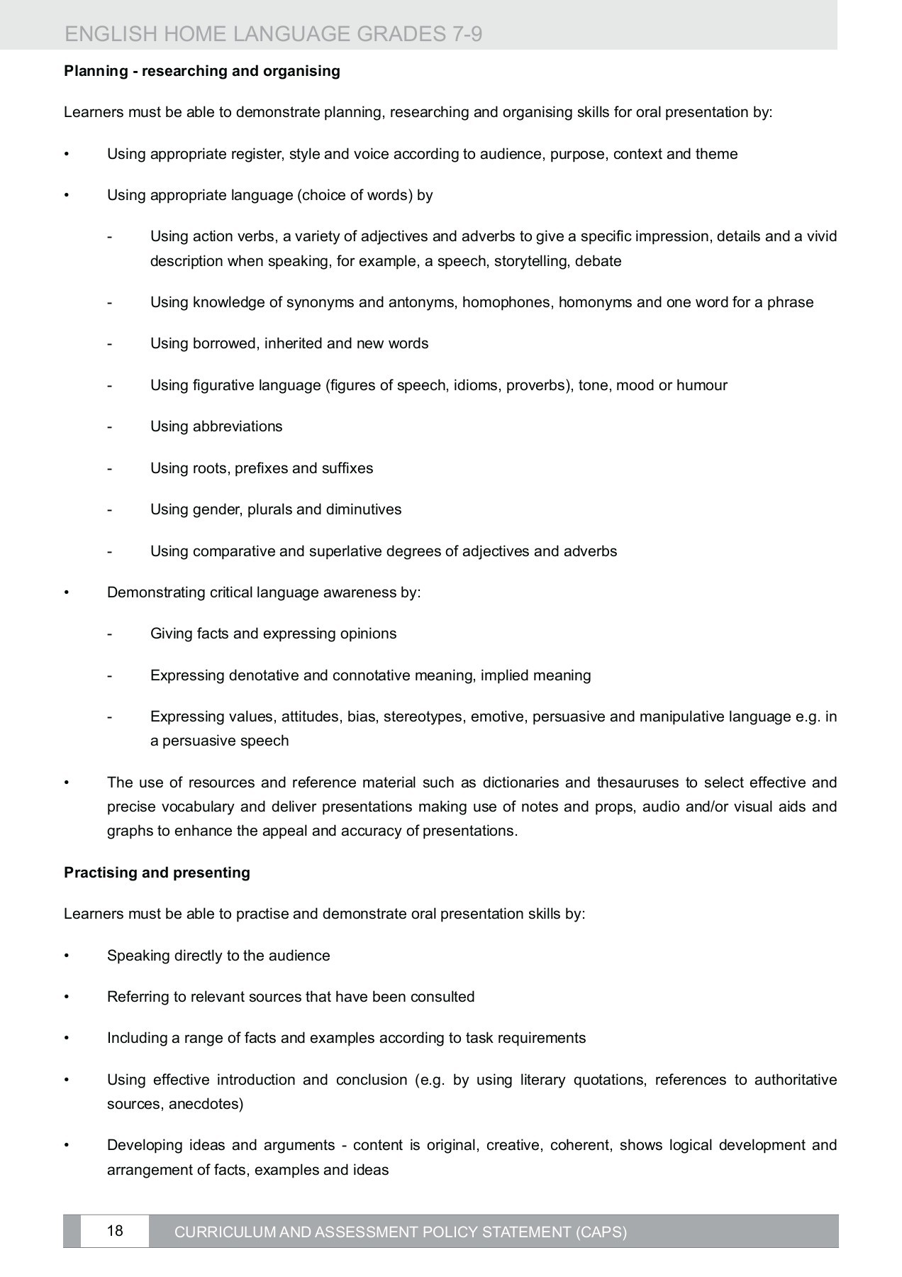 Grade 7 English HL CAPS Document - sanettevoges - Page 22 | Flip PDF ...