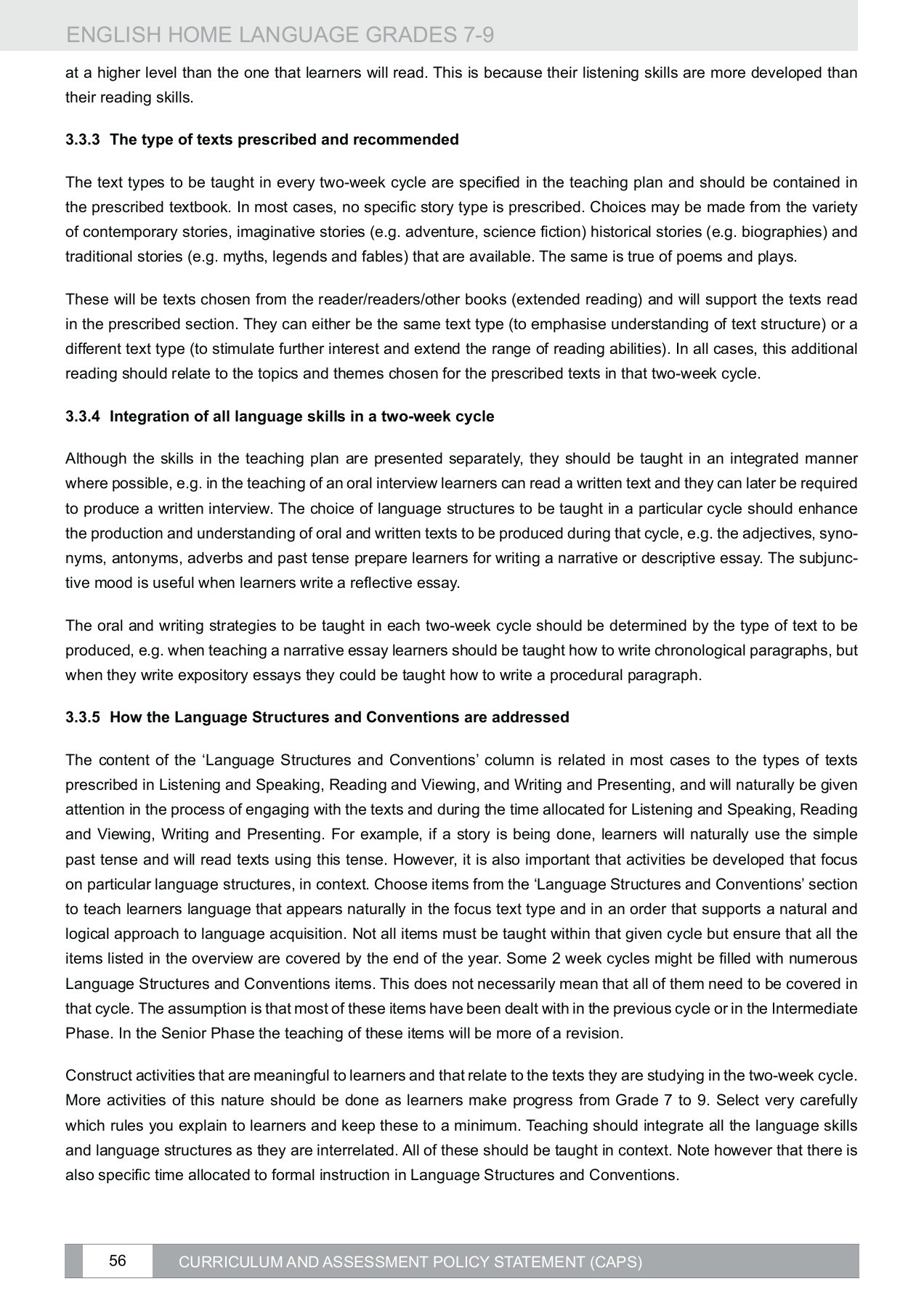 Grade 7 English HL CAPS Document - sanettevoges - Page 60 | Flip PDF ...