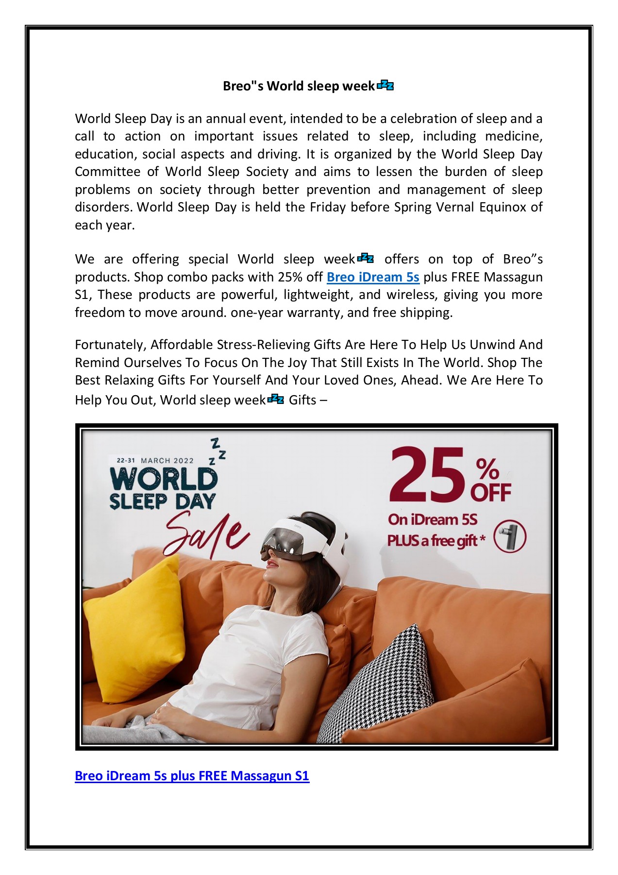 Breo”s World sleep week - Breo Company Limited - Page 1 - 2 | Flip PDF ...