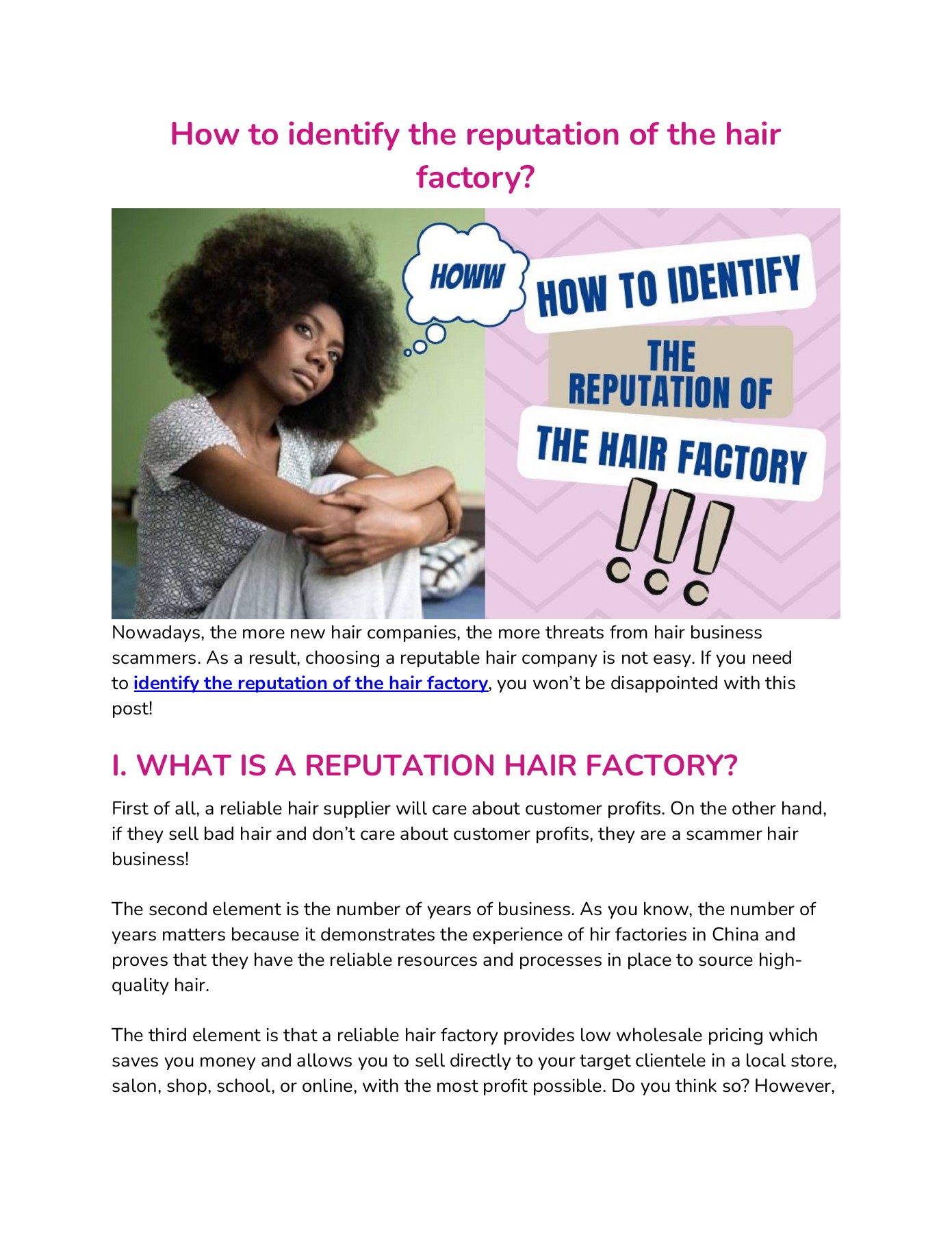 How to identify the reputation of the hair factory - bigghairng - Page ...