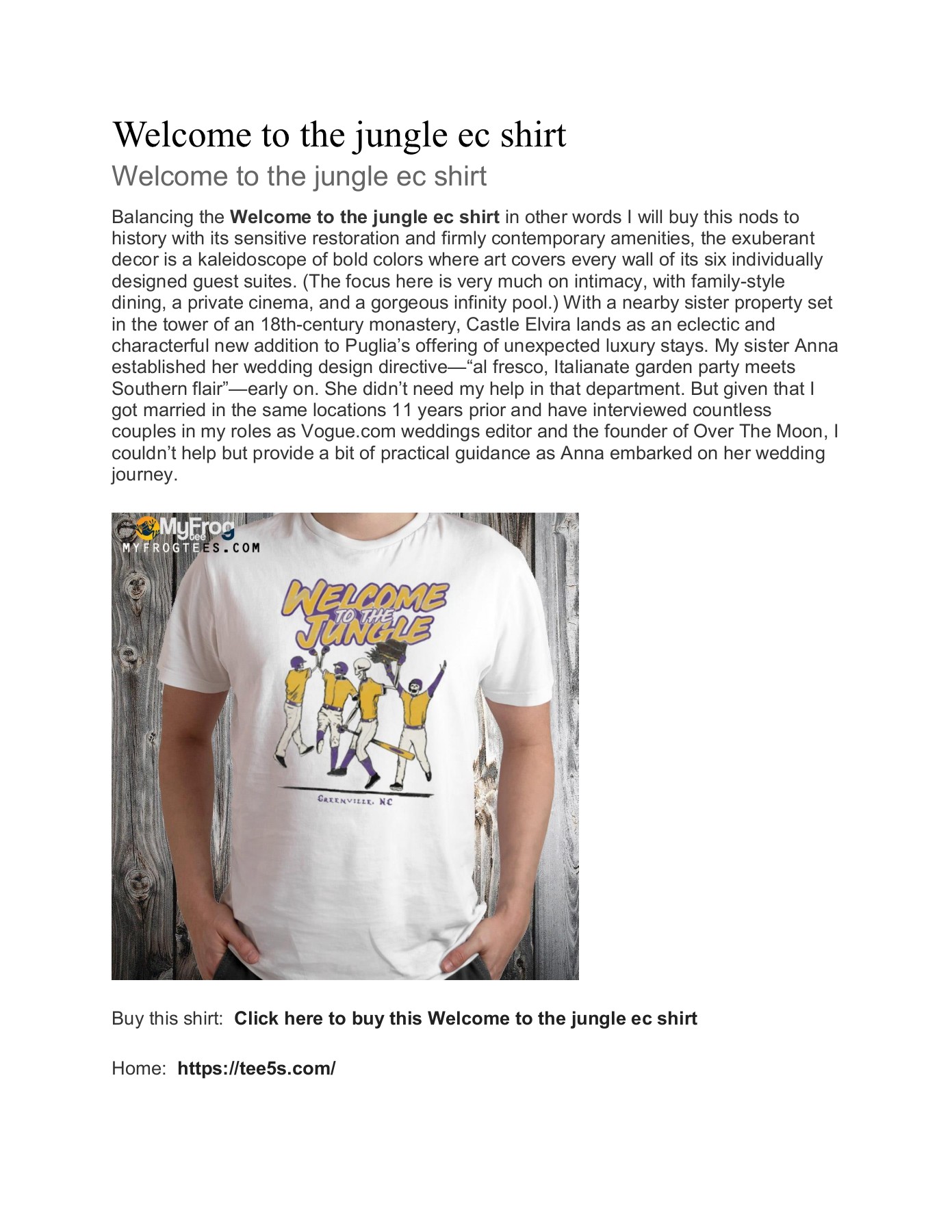 Welcome to the jungle ec shirt - store tee5s - Page 1 - 3 | Flip PDF ...