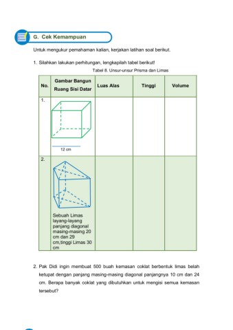 Modul Bangun Ruang Sisi Datar - totokdariyanto - Halaman 37 | PDF Online | PubHTML5