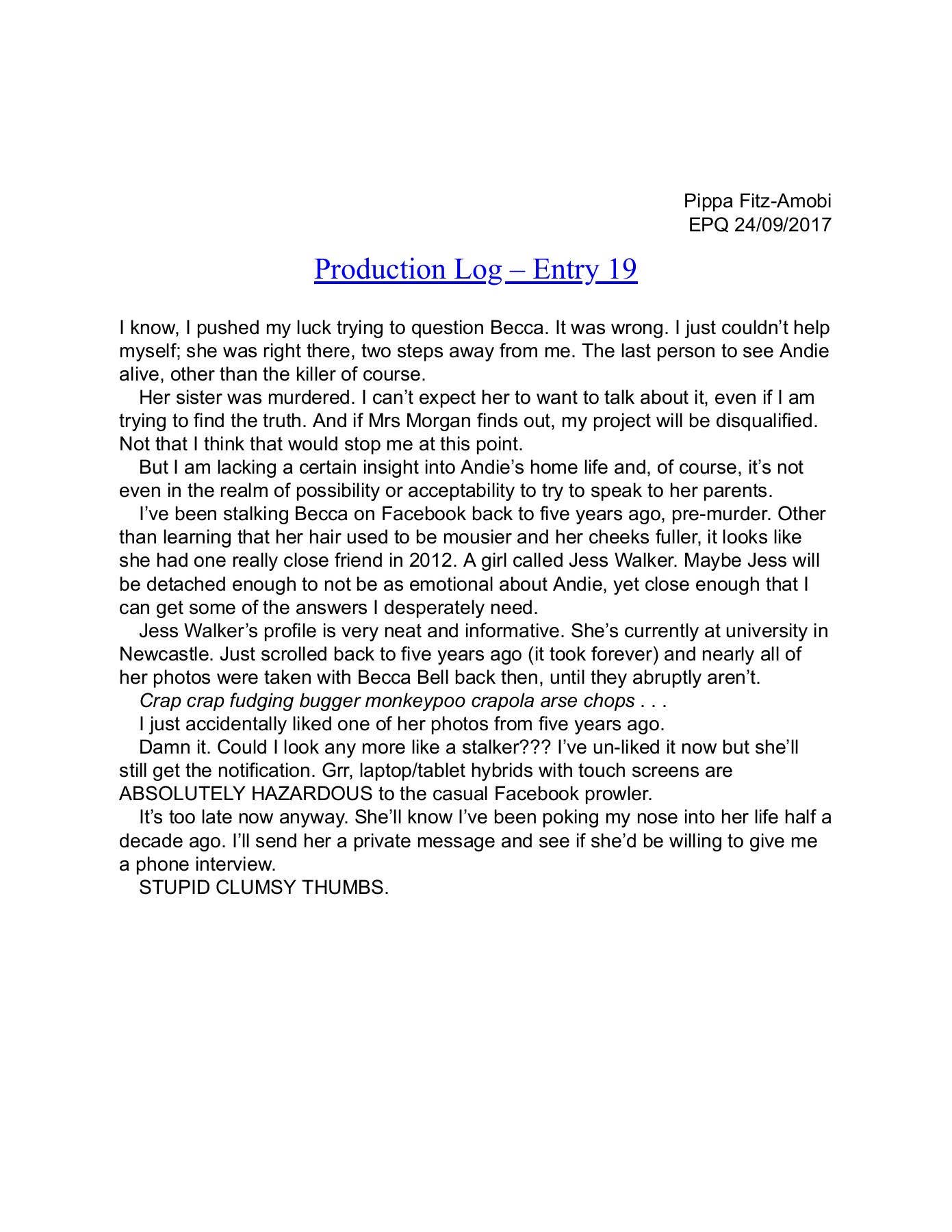 A Good Girl's Guide to Murder [₁²] - Vector's Podcast - Page 138 | Flip ...