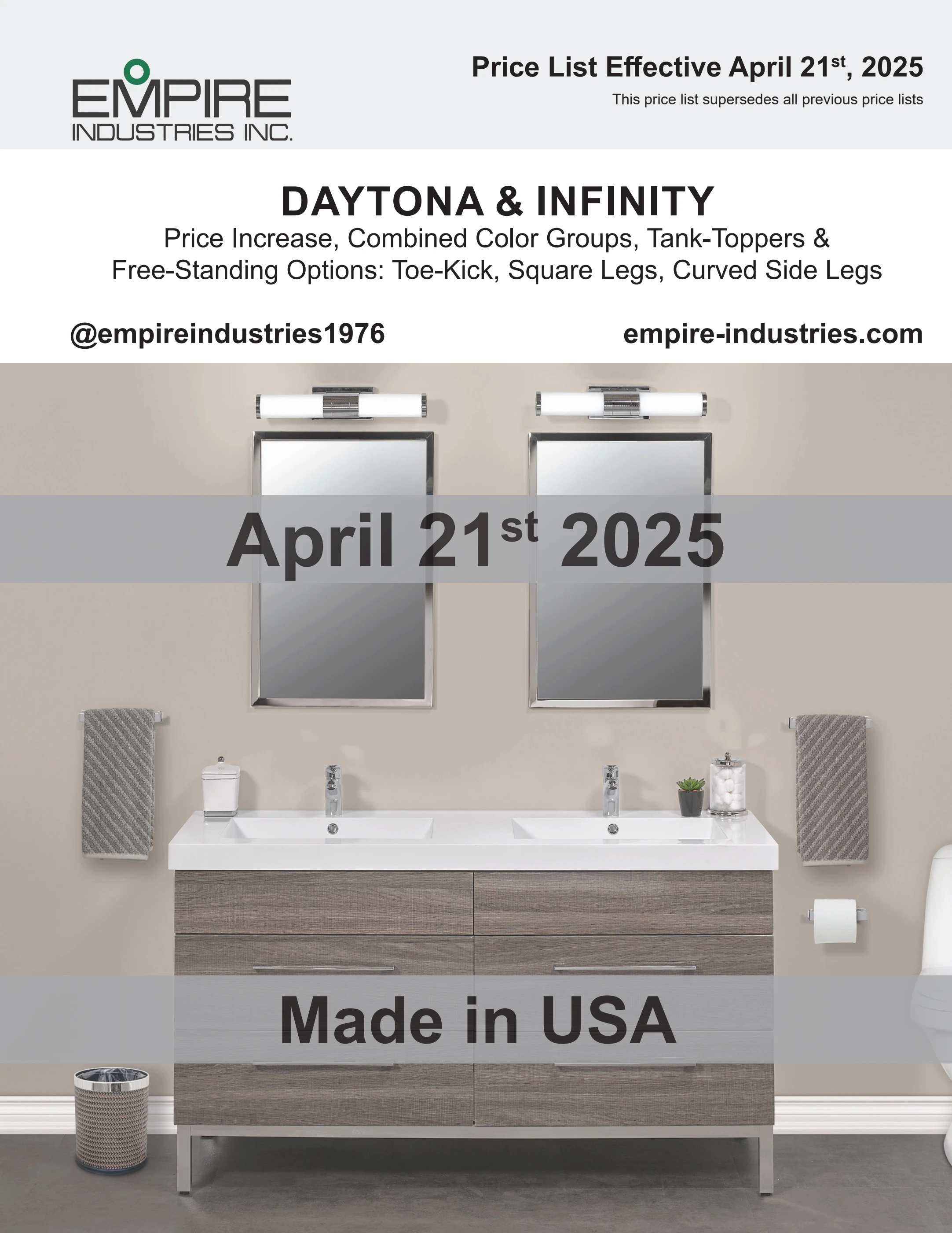 Empire Industries Inc. Daytona + Infinity Price Book 2025 - ilan - Page ...