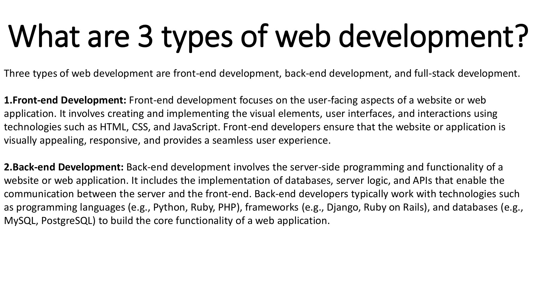 What are 3 types of web development - Obiyan Infotech - Page 1 - 2 ...