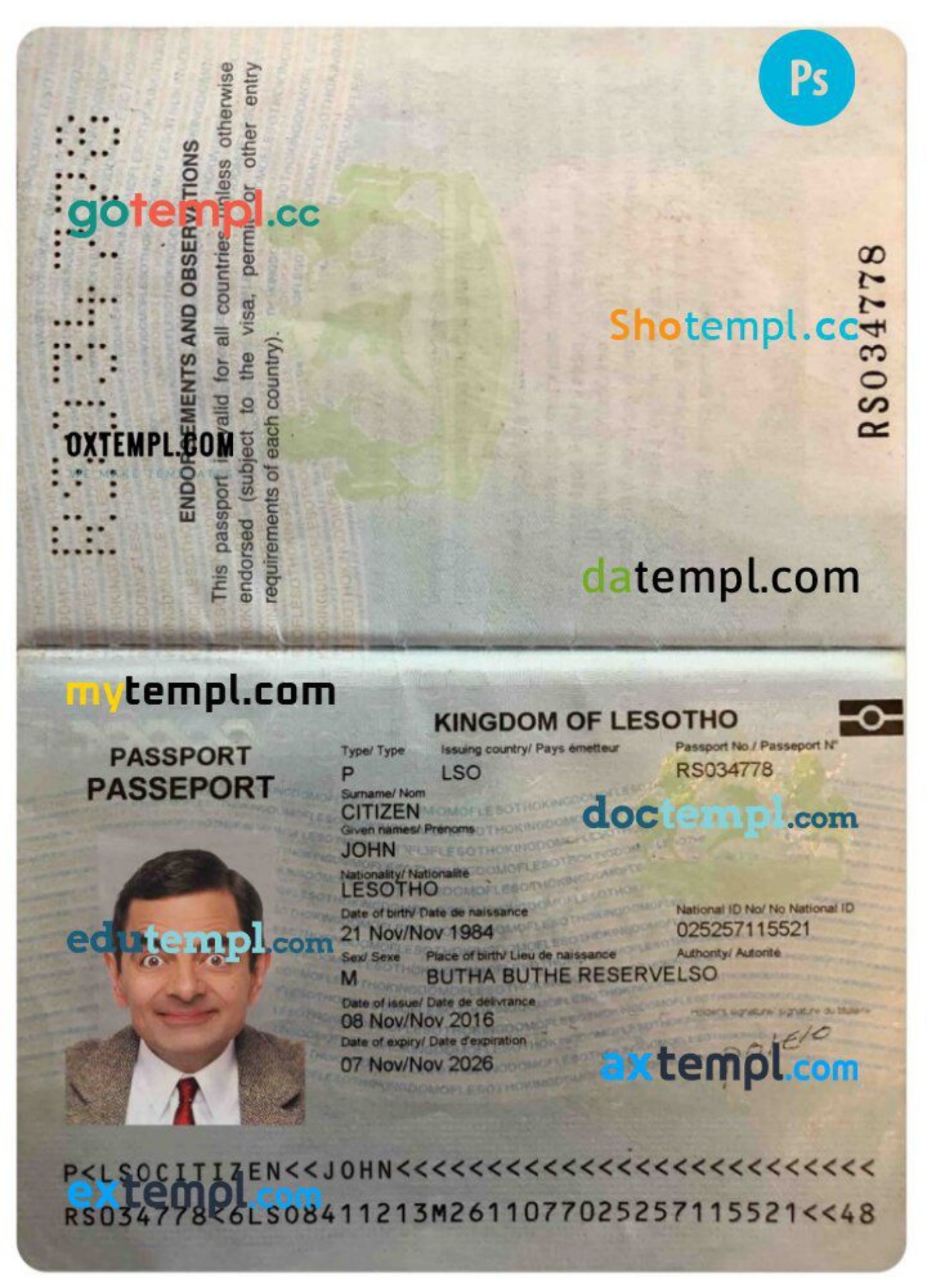 LESOTHO passport - Mytempl Store - Page 1 - 1 | Flip PDF Online | PubHTML5