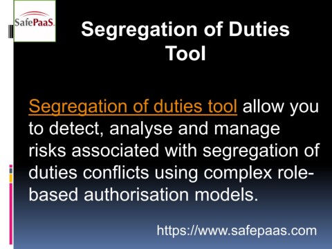 Segregation of Duties Tool