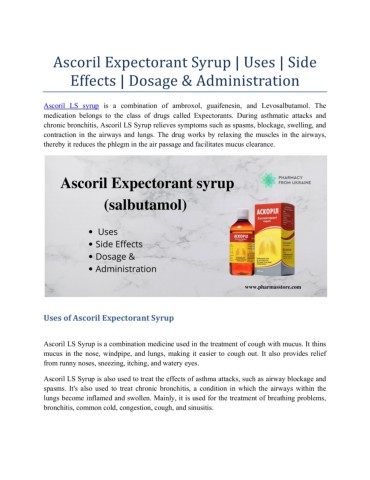 Ascoril Expectorant Syrup1 - Pharmacy From Ukraine - Page 1 - 2 | Flip PDF Online | PubHTML5