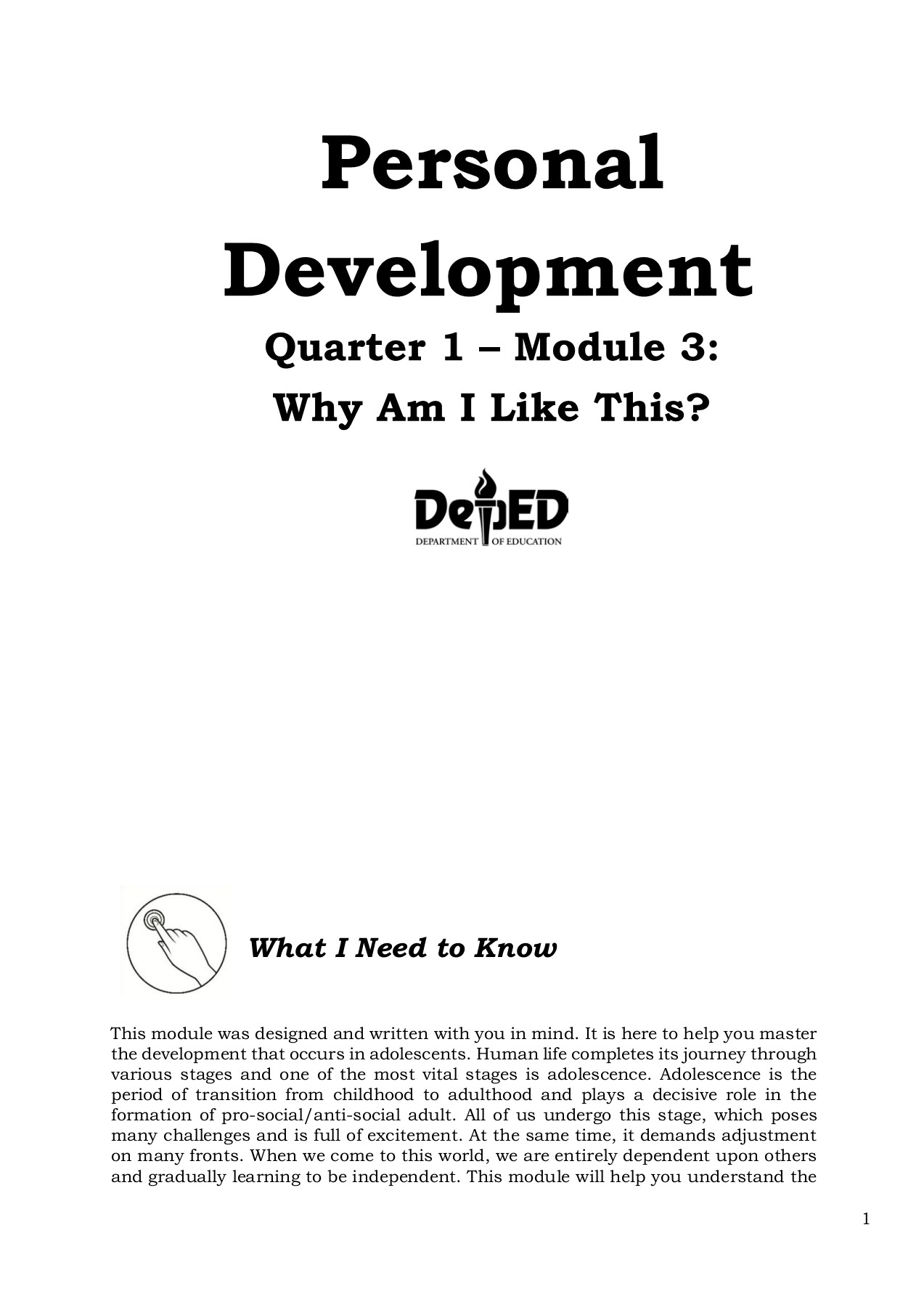 Senior-High-School-Module-3-Q1 - RICHELLE MAE BALLESTEROS - Page 1 - 28 ...