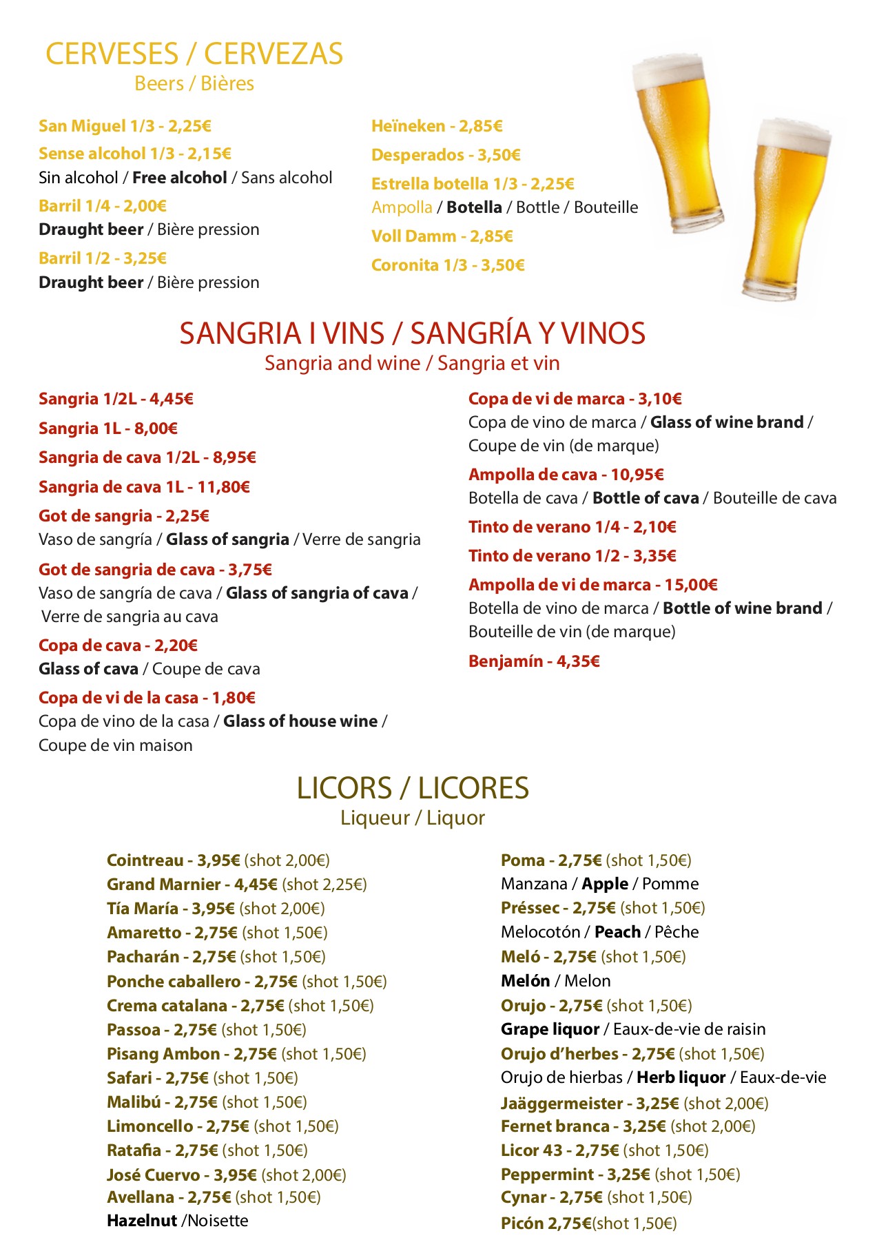 Carta bar PDF. ai - hotelmariadelmar1 - Pàgina 3 | PDF en línia | PubHTML5