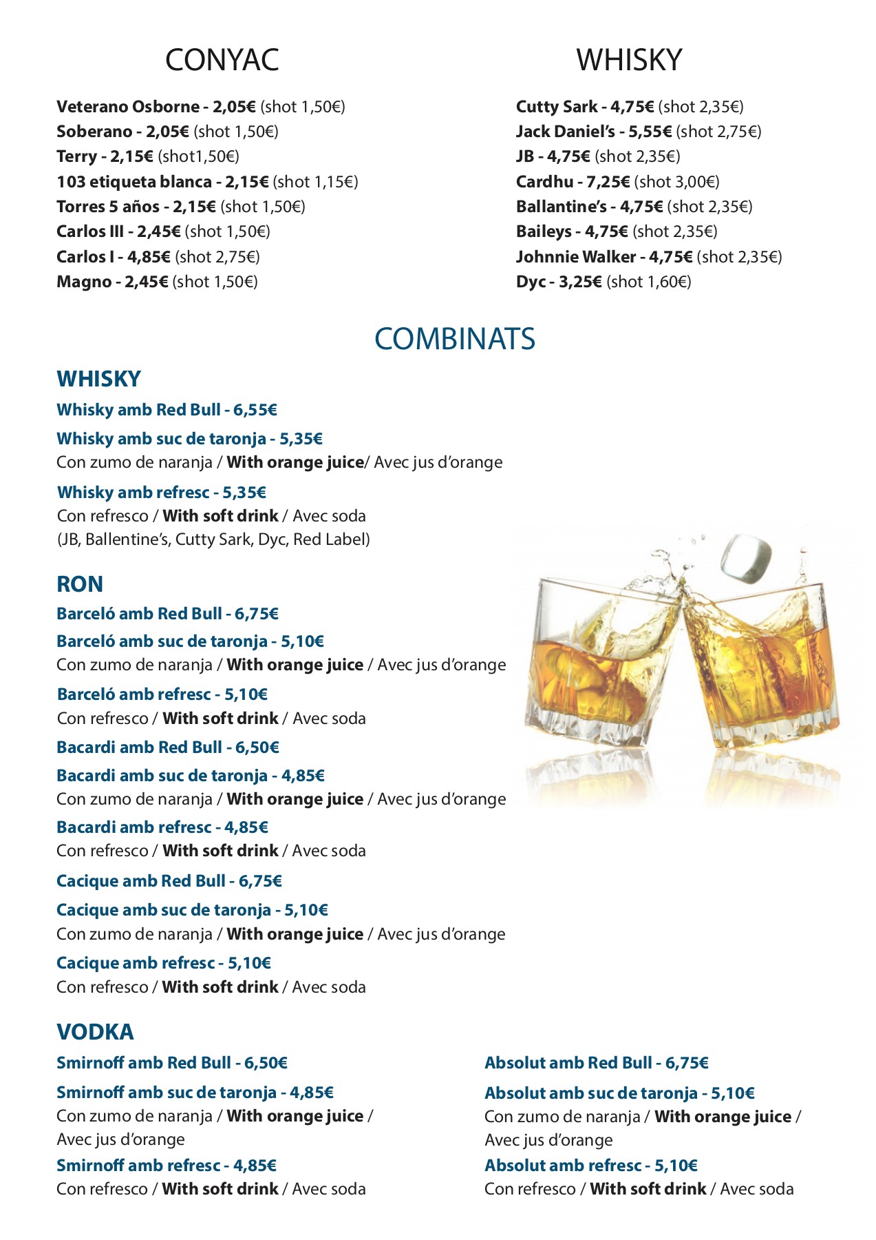 Carta bar PDF. ai - hotelmariadelmar1 - Pàgina 4 | PDF en línia | PubHTML5