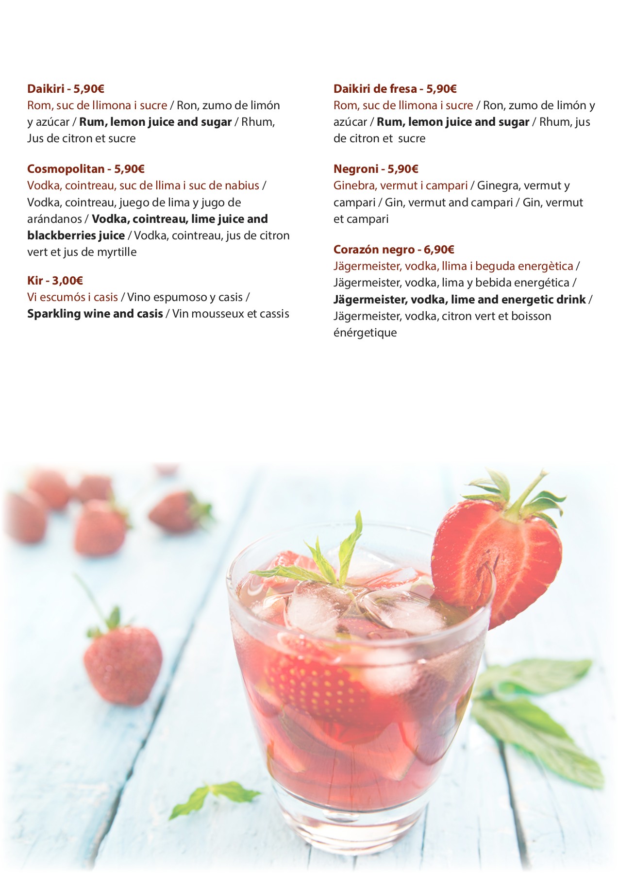 Carta bar PDF. ai - hotelmariadelmar1 - Pàgina 7 | PDF en línia | PubHTML5