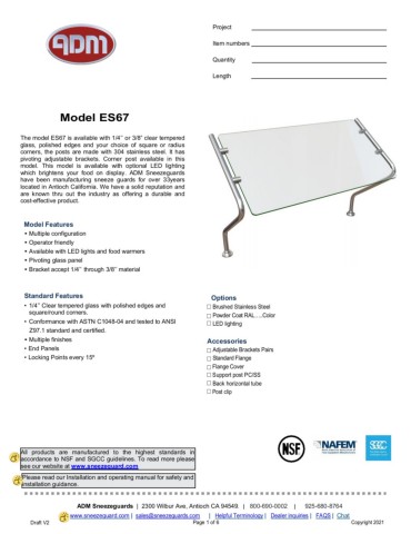 ES67 Restaurant Sneeze Guard – ADM Sneezeguards - hazelgomes8 - Page 1 - 6 | Flip PDF Online ...