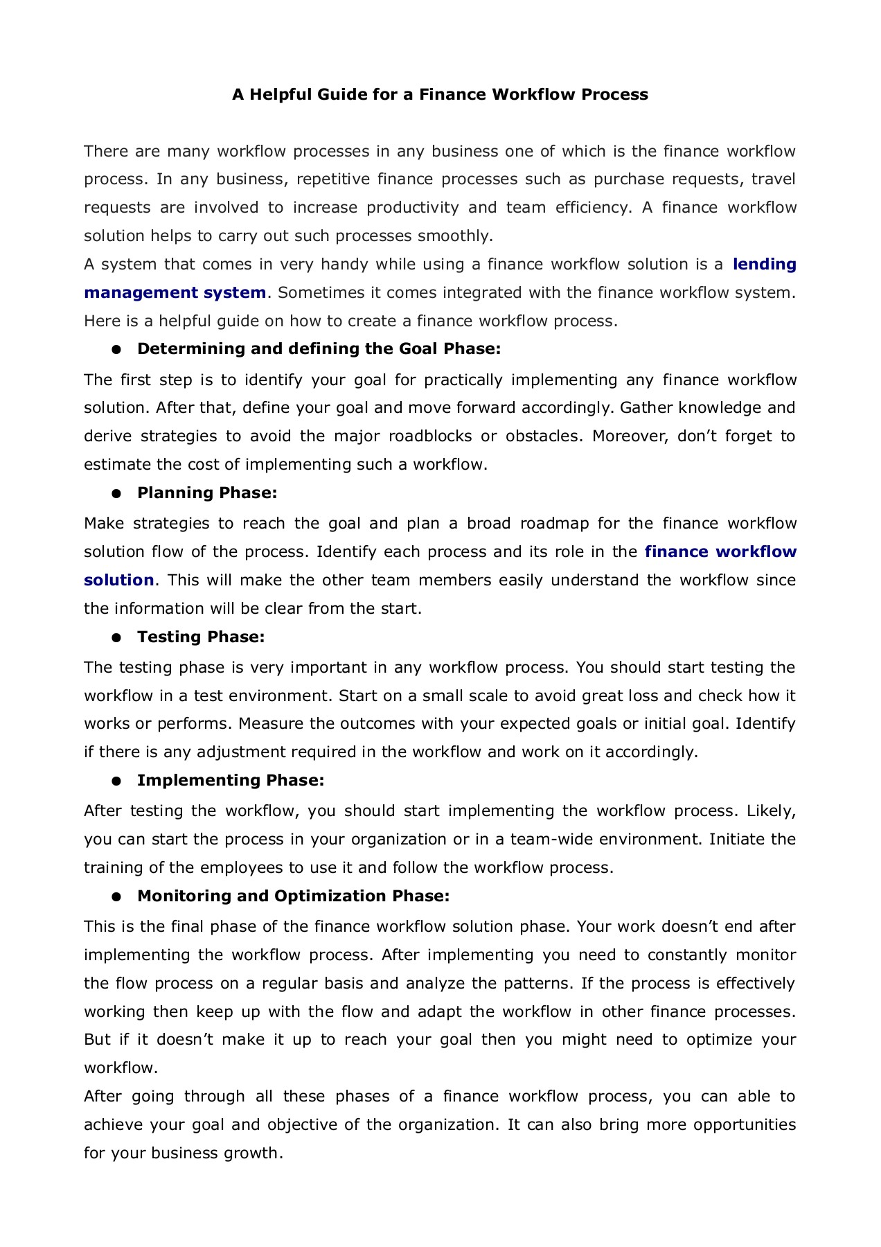 A Helpful Guide for a Finance Workflow Process - proformance.seo - Page ...