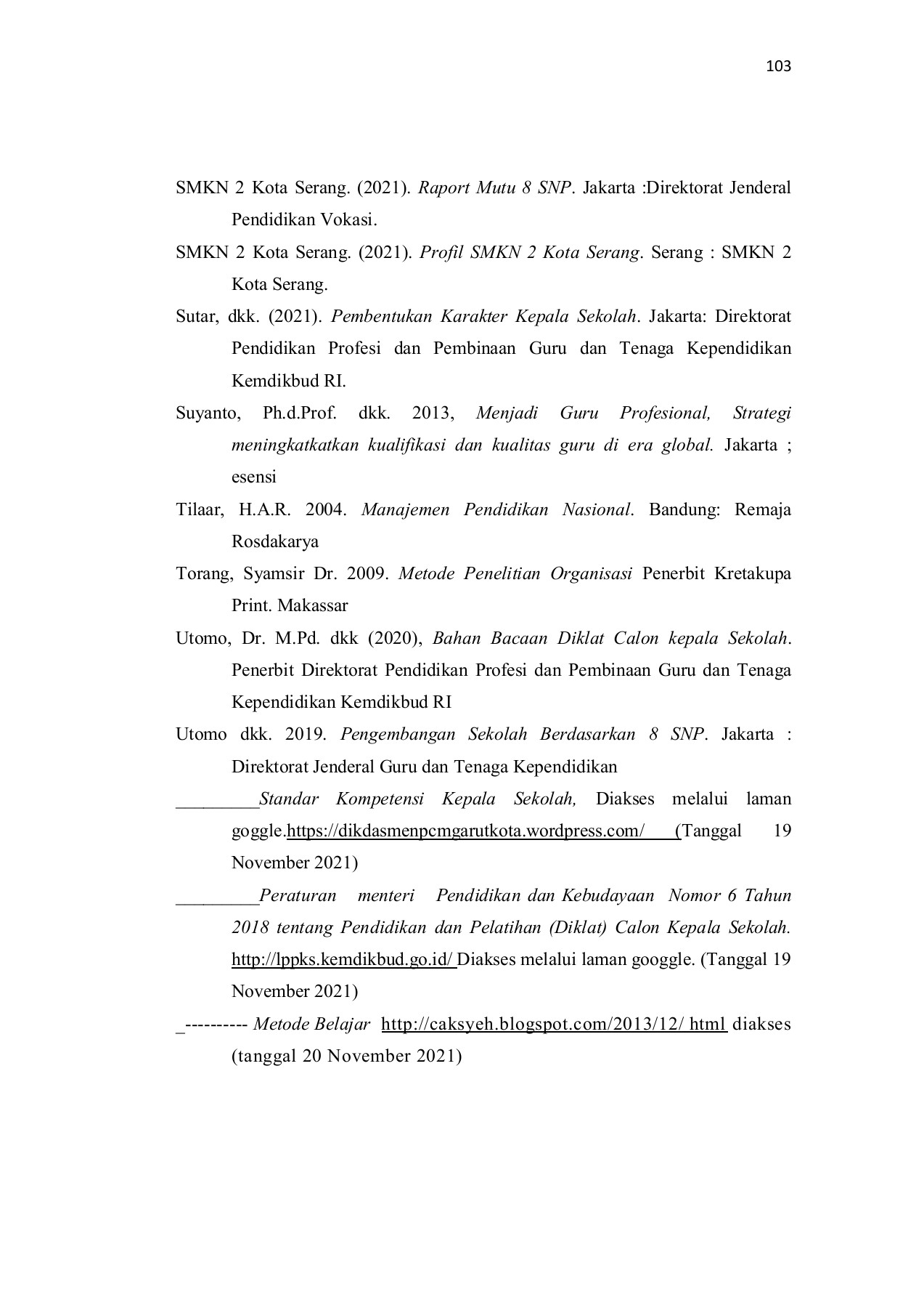 Laporan Rencana Tindak Lanjut (RTL) Diklat Calon Kepala Sekolah - REF ...