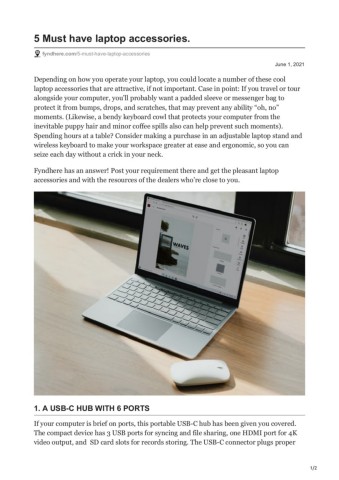 5 Must have laptop accessories