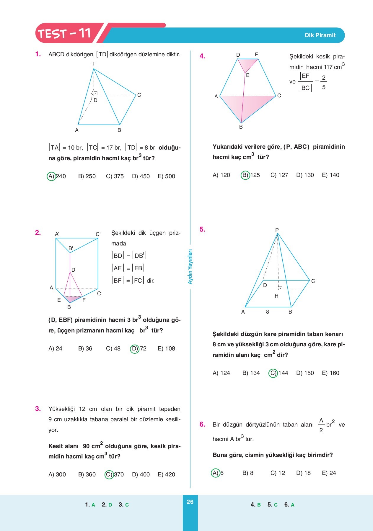 TYT AYT Geometri Ders İşleyiş Modülleri 5. Modül Uzay Geometri - Nesibe Aydın Eğitim Kurumları ...