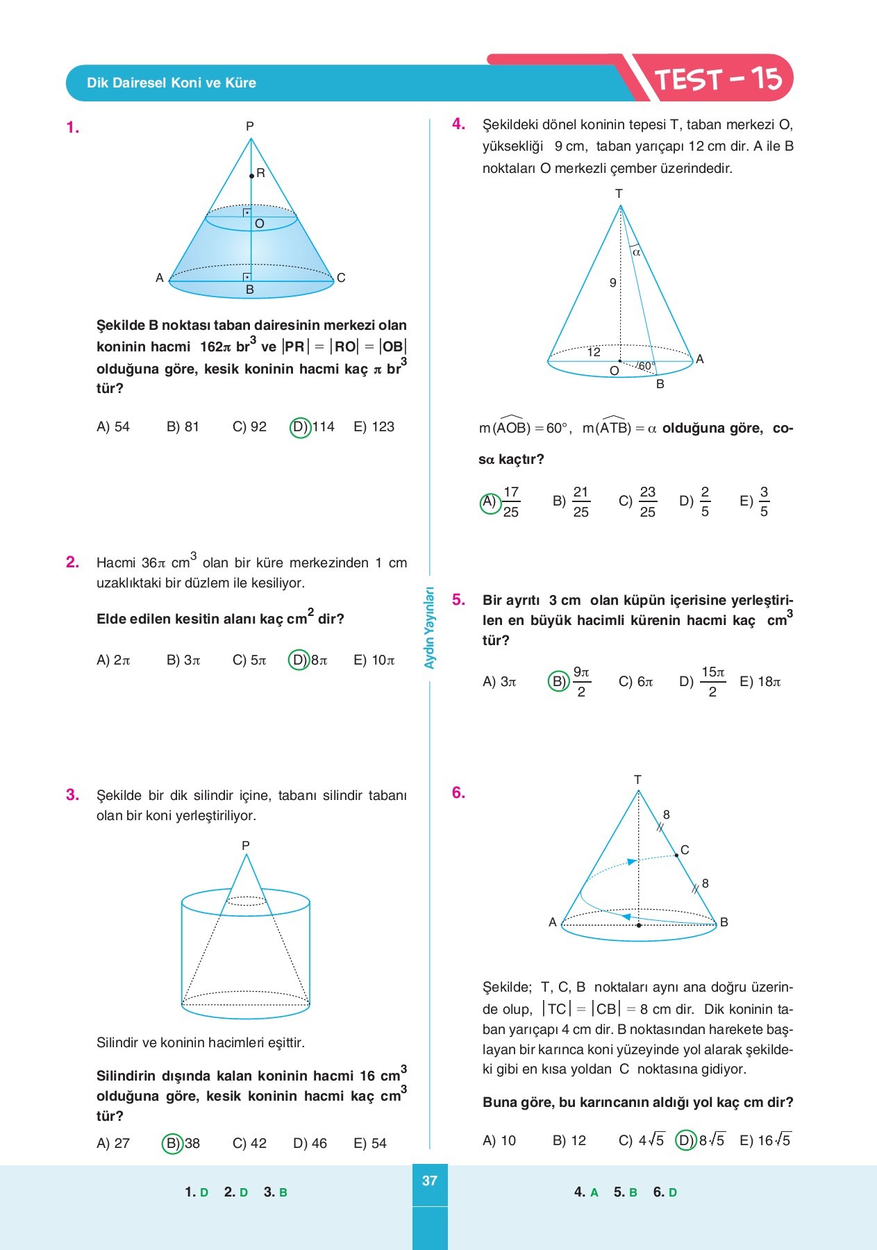 TYT AYT Geometri Ders İşleyiş Modülleri 5. Modül Uzay Geometri - Nesibe Aydın Eğitim Kurumları ...