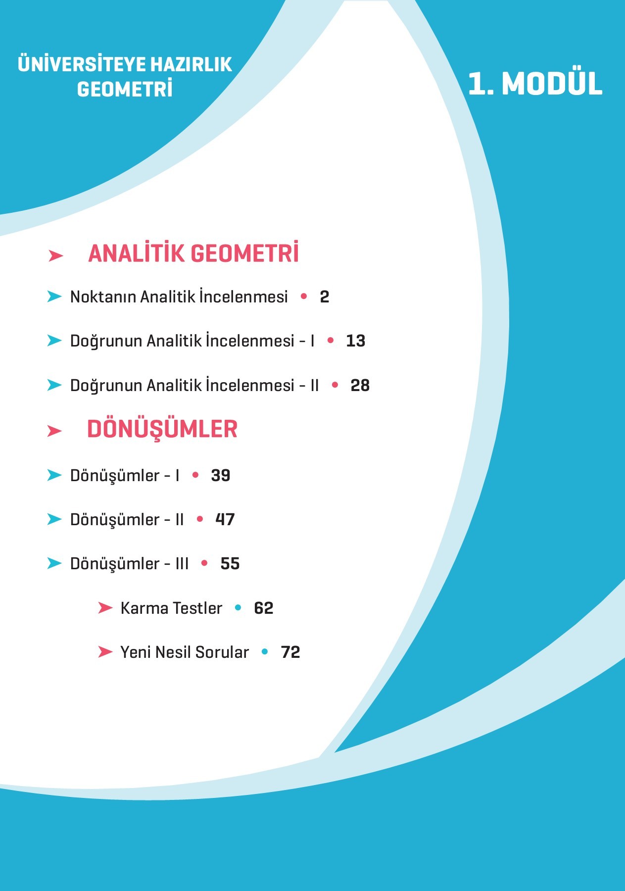 TYT AYT Geometri Ders İşleyiş Modülleri 1. Modül Analitik Geoemetri Dönüşümler - Nesibe Aydın ...