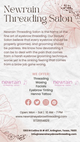 Newrain Threading Salon - newraineyebrowthreading1 - Page 1 - 1 | Flip PDF Online | PubHTML5