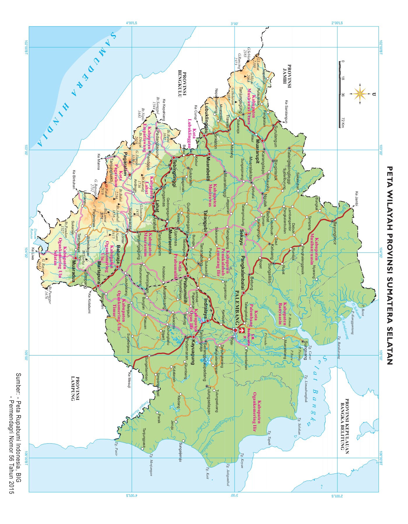 Peta-Wilayah-Prov-Sumsel - Handoko Syahputra - Halaman 1 - 1 | PDF ...