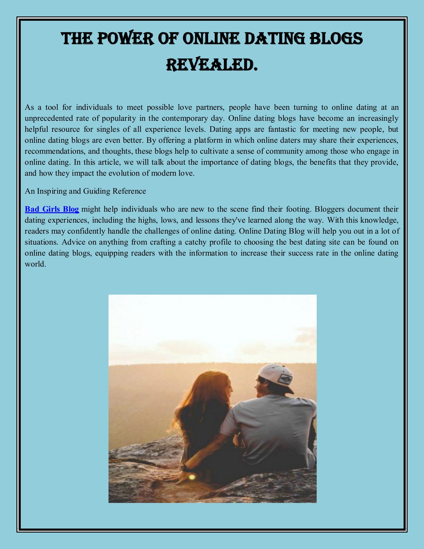 The Power Of Online Dating Blogs Revealed - bbg blog - Page 1 - 3 ...