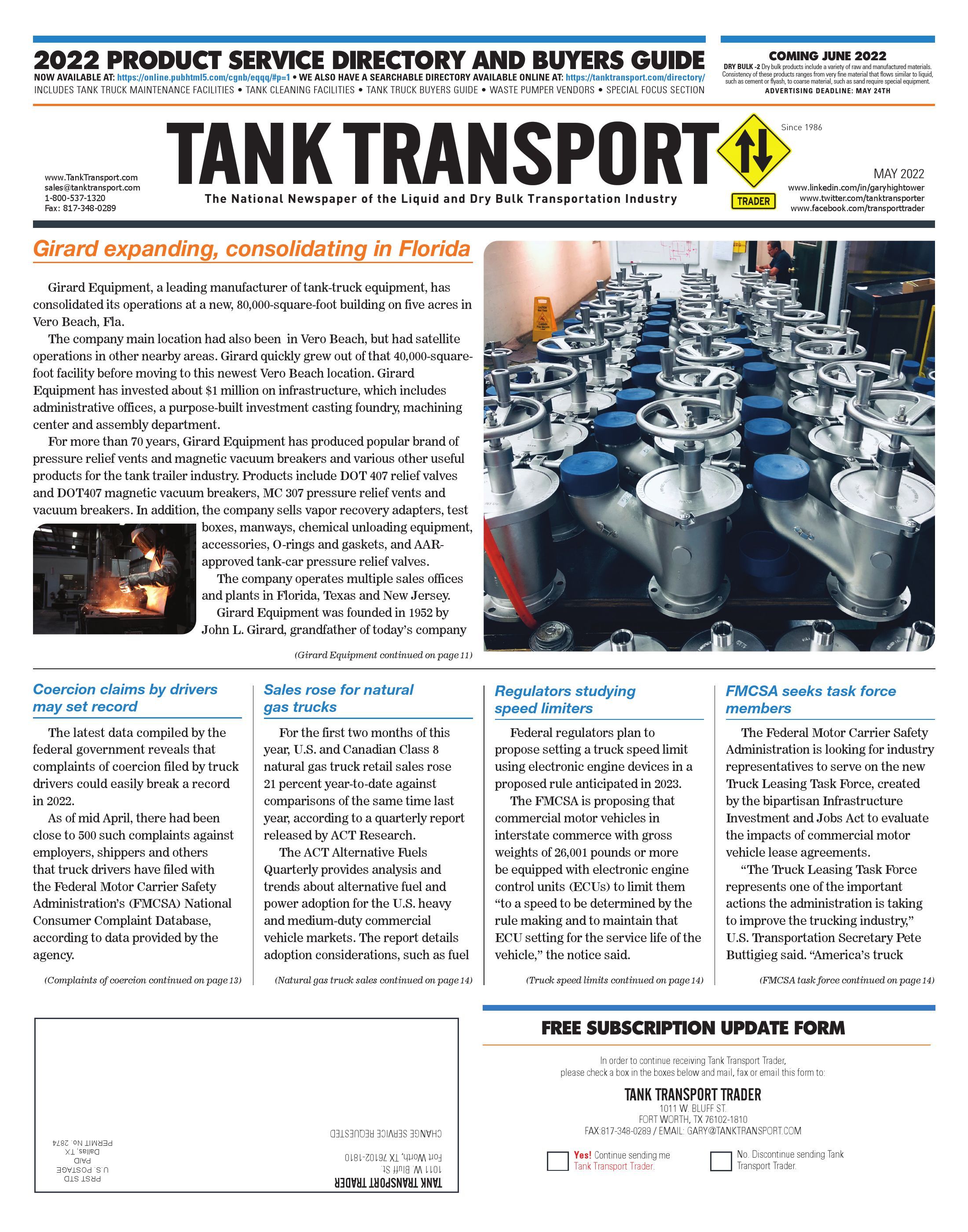 Tank Transport Trader May 2022 - gary - Page 1 - 24 | Flip PDF Online ...