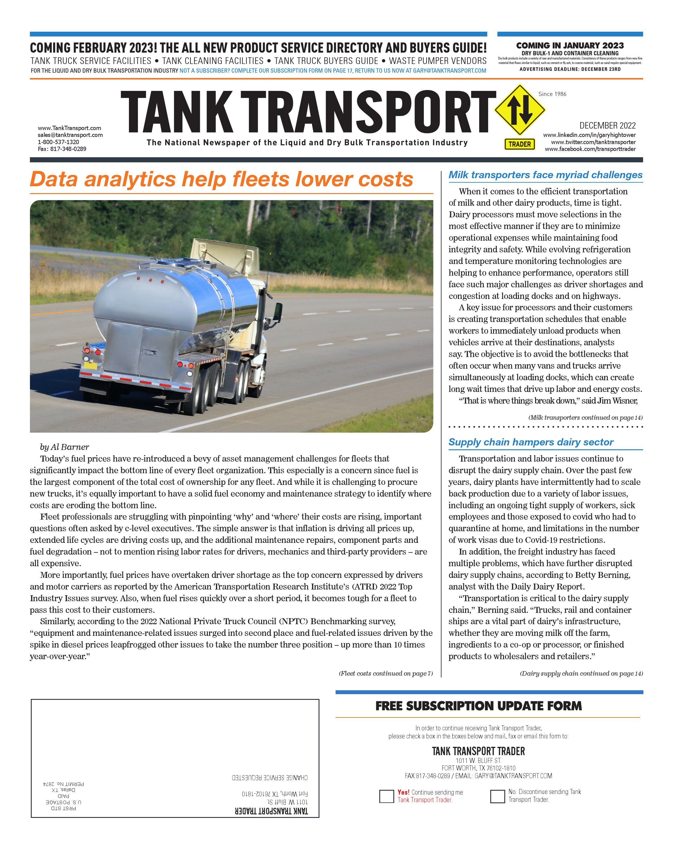 Tank Transport Trader December 2022 - gary - Page 1 - 24 | Flip PDF ...