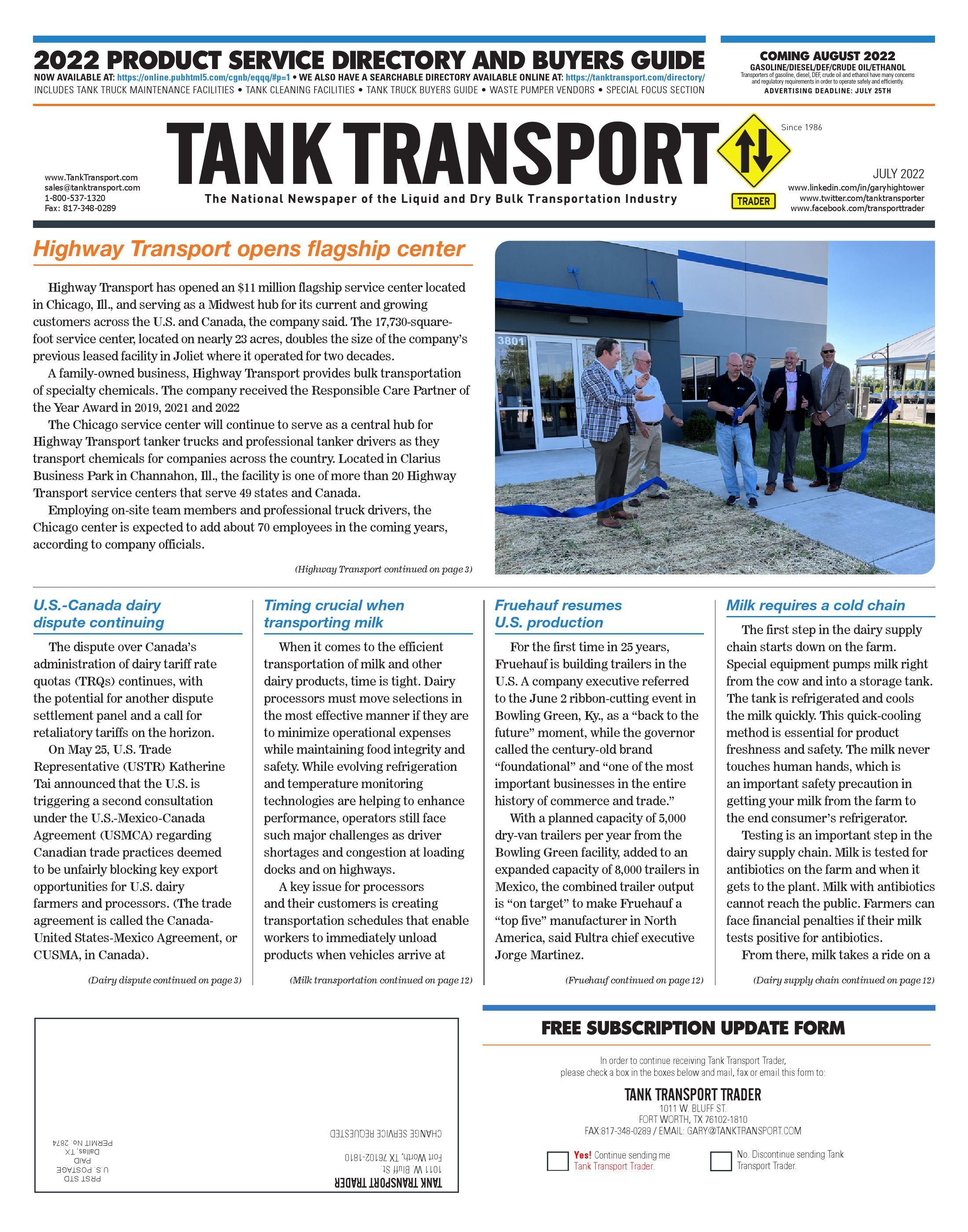 Tank Transport Trader July 2022 - gary - Page 1 - 24 | Flip PDF Online ...