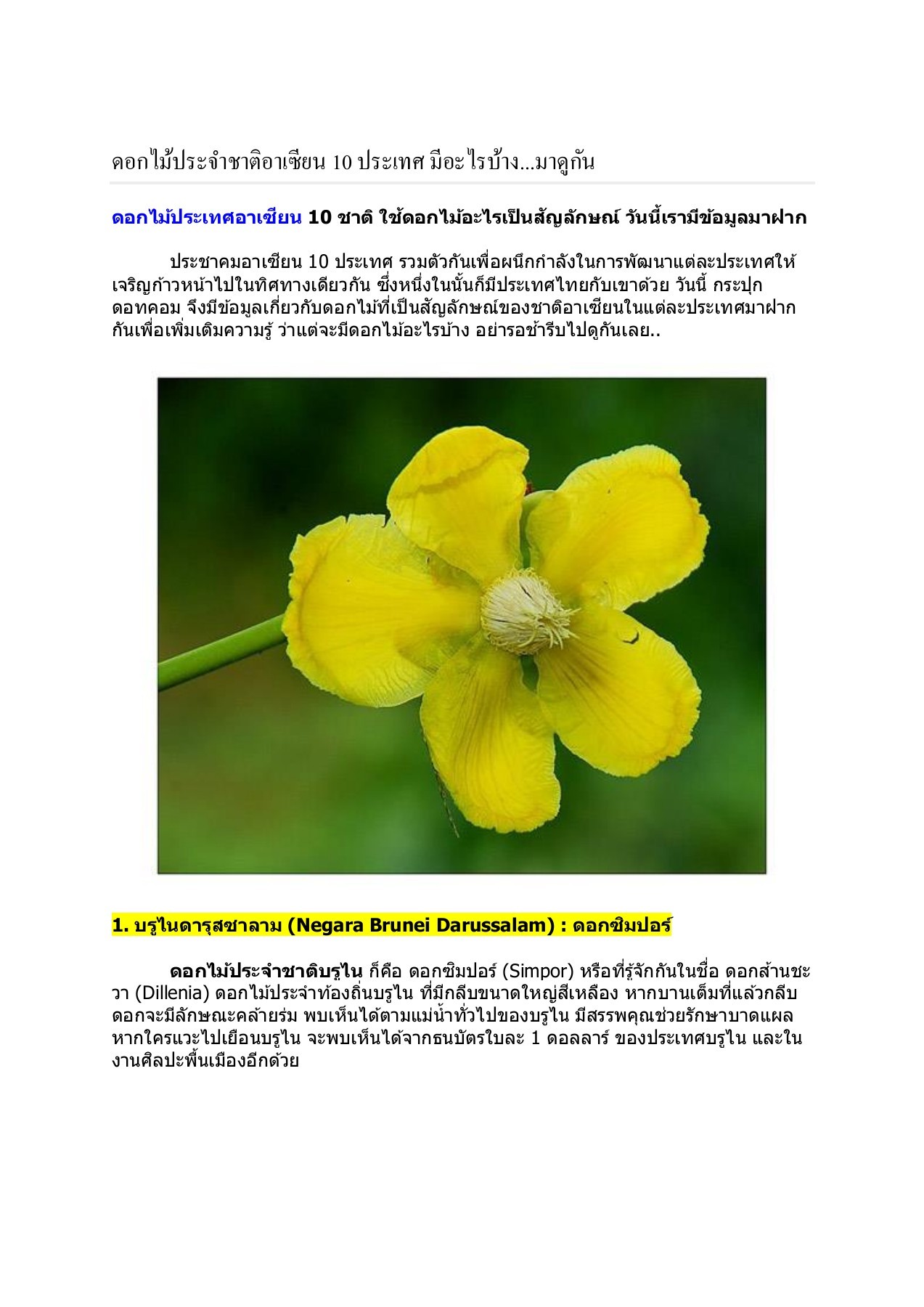 National Flower Of Asean | Best Flower Site