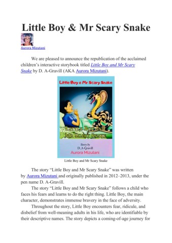 Little Boy & Mr Scary Snake