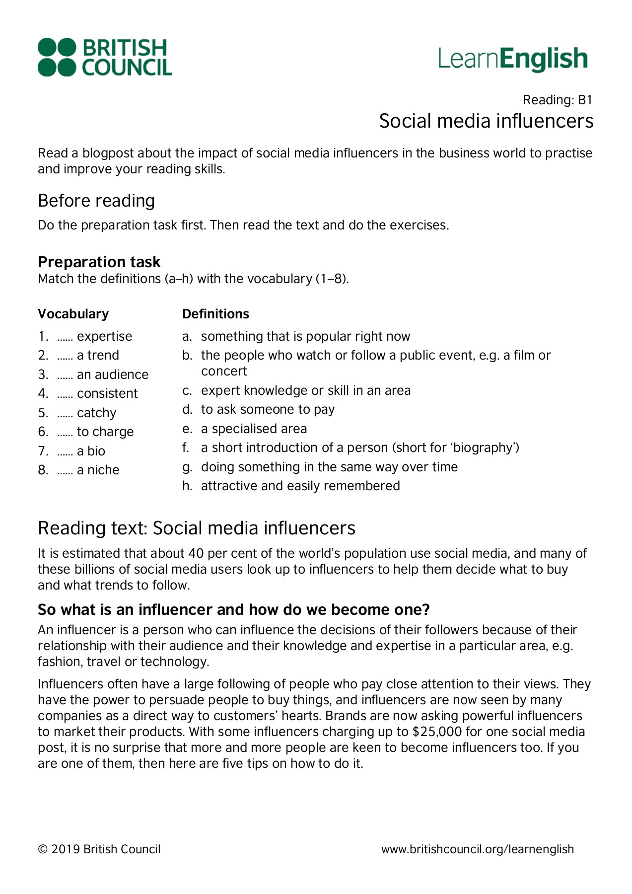 LearnEnglish-Reading-B1-Social-media-influencers - Martin Lirien - Page ...