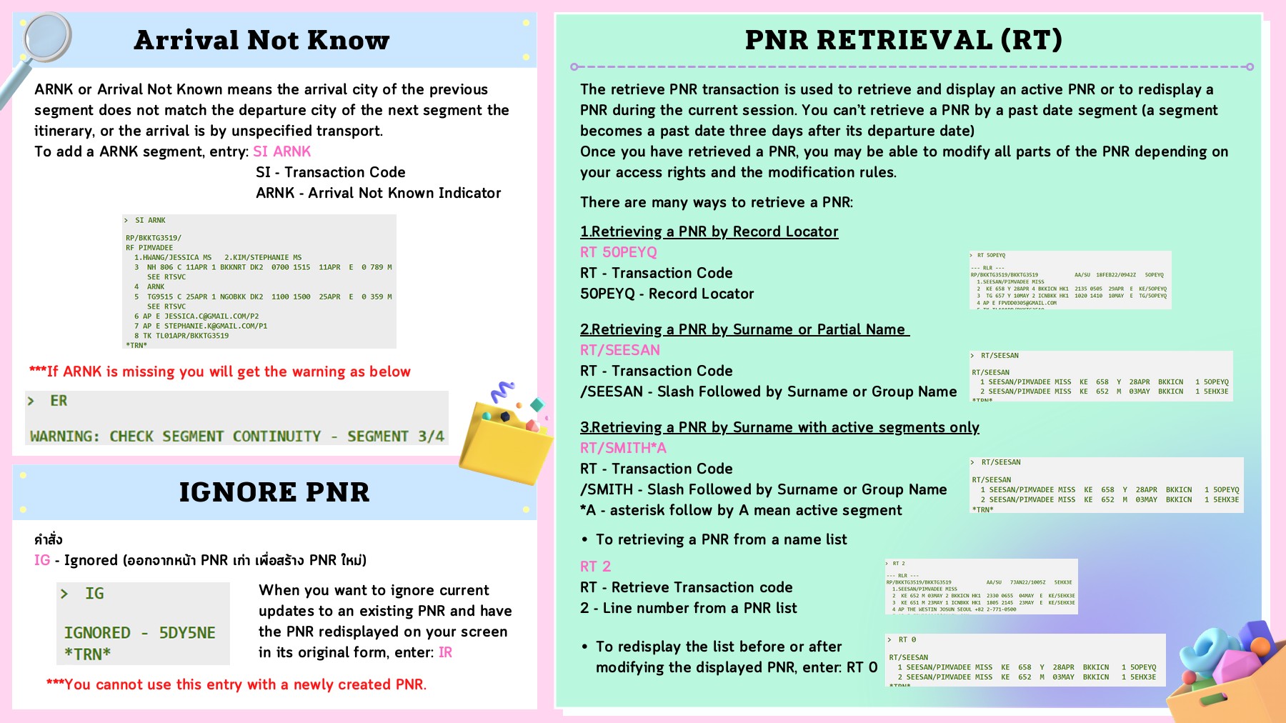 Amadeus Basic Reservation Handout Guide - Pimvadee SEESAN - Page 11 ...