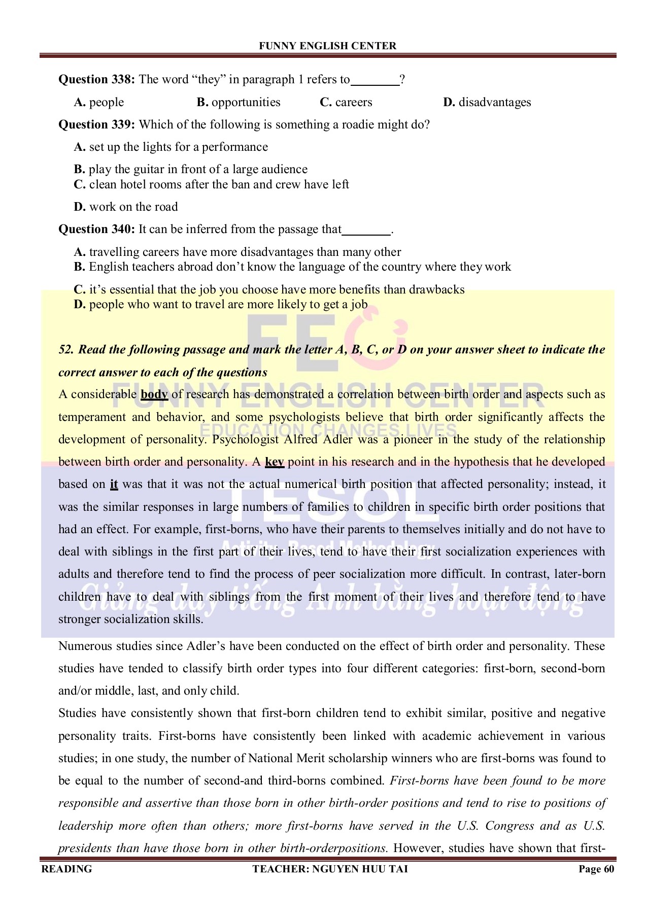 READING TASKS - Nguyen Huu Tai - Page 60 | Flip PDF Online | PubHTML5
