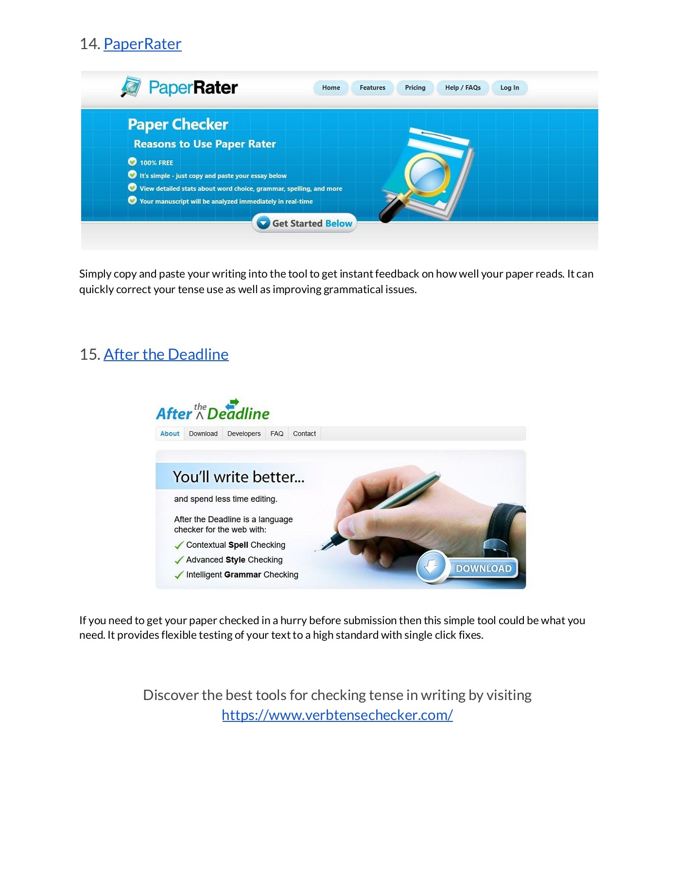 Choosing the Best Verb Tense Checker List of Top 15 Best Online Tools ...