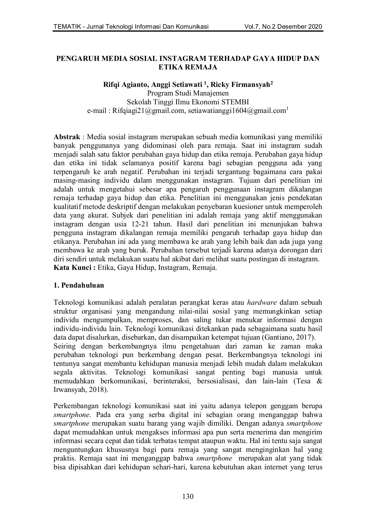 Pengaruh Media Sosisal Instagram terhadap Gaya Hidup - Shofia Shinta - Page 1 - 10 | Flip PDF ...