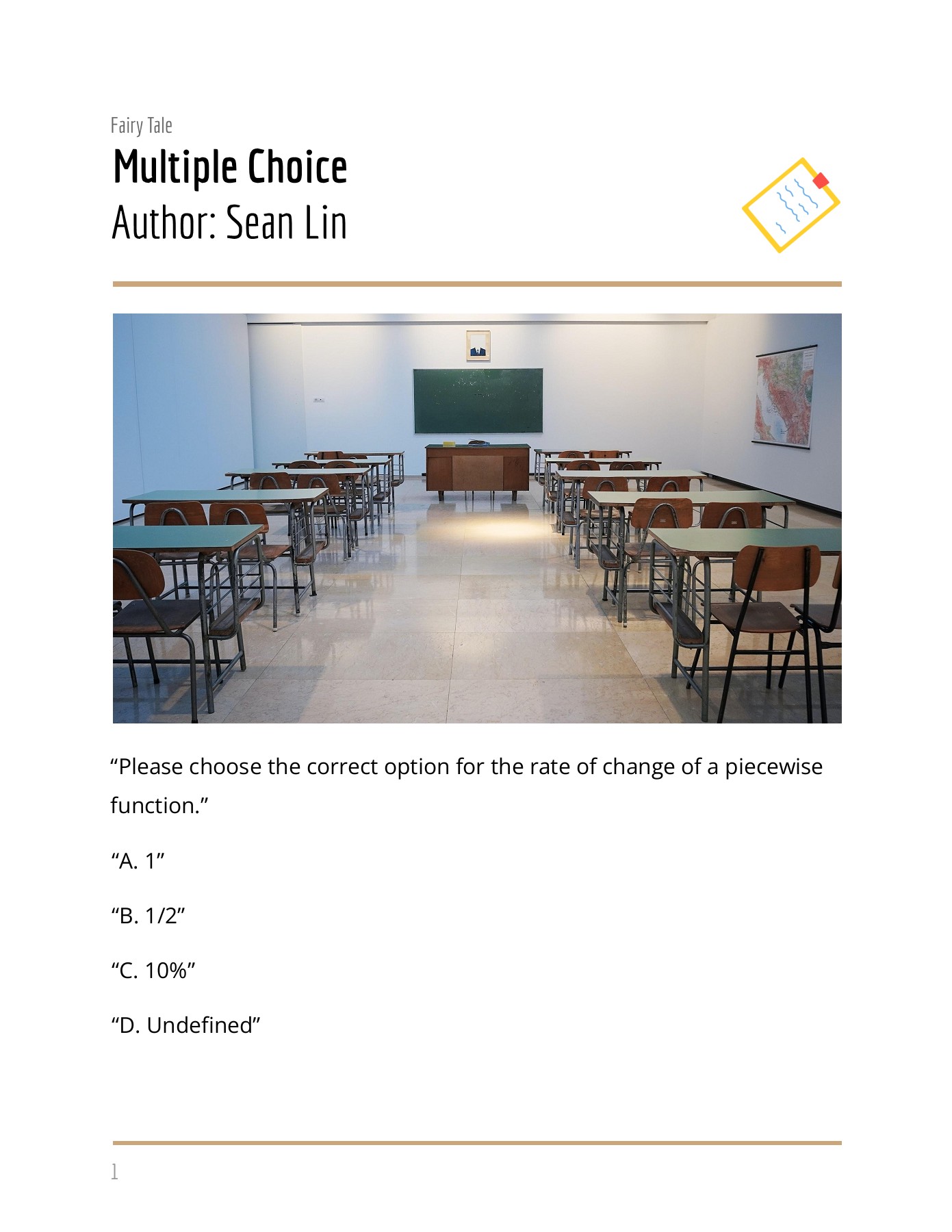 Multiple Choice - Sean Lin - Page 1 - 8 | Flip PDF Online | PubHTML5