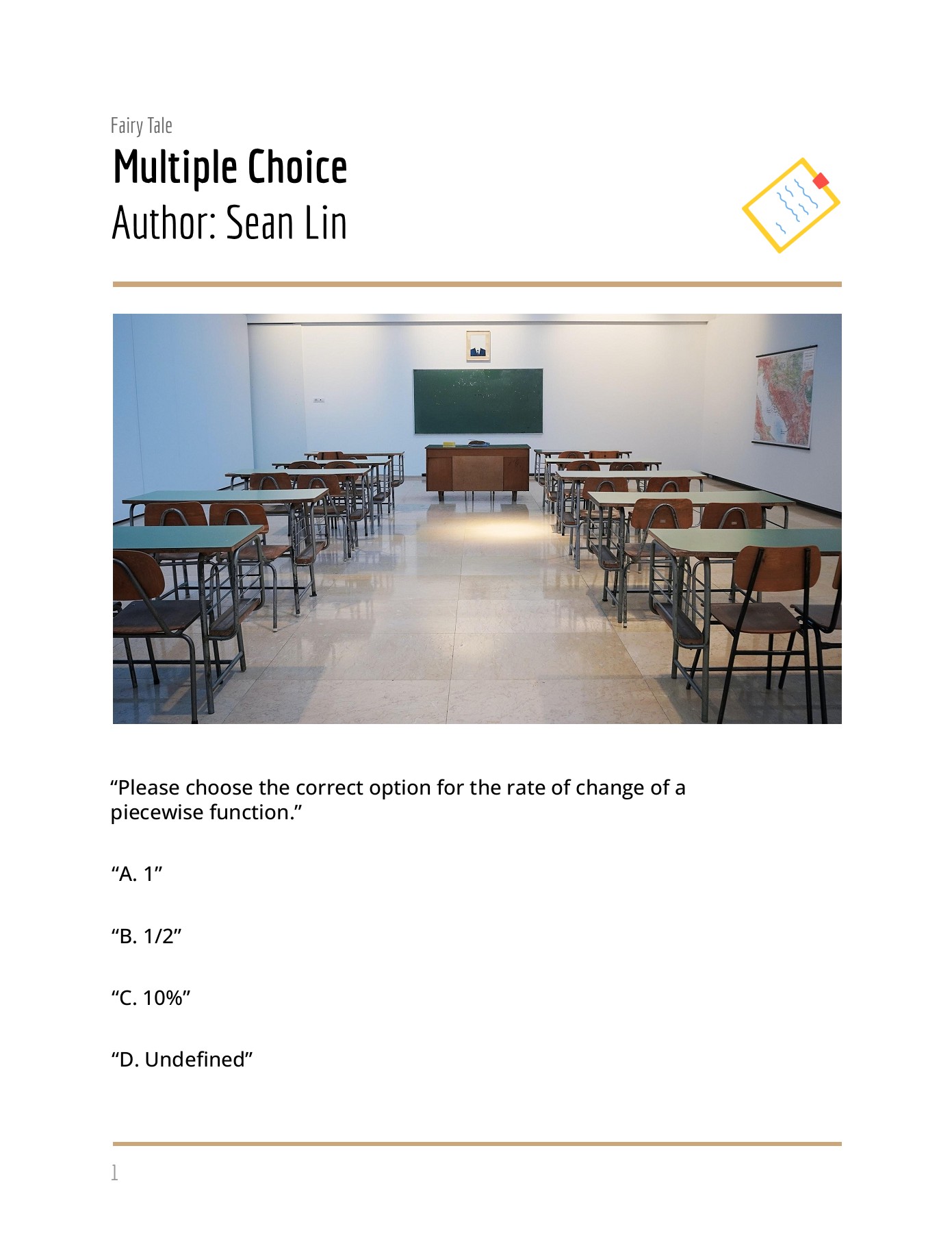 Multiple Choice - Sean Lin - Page 1 - 6 | Flip PDF Online | PubHTML5