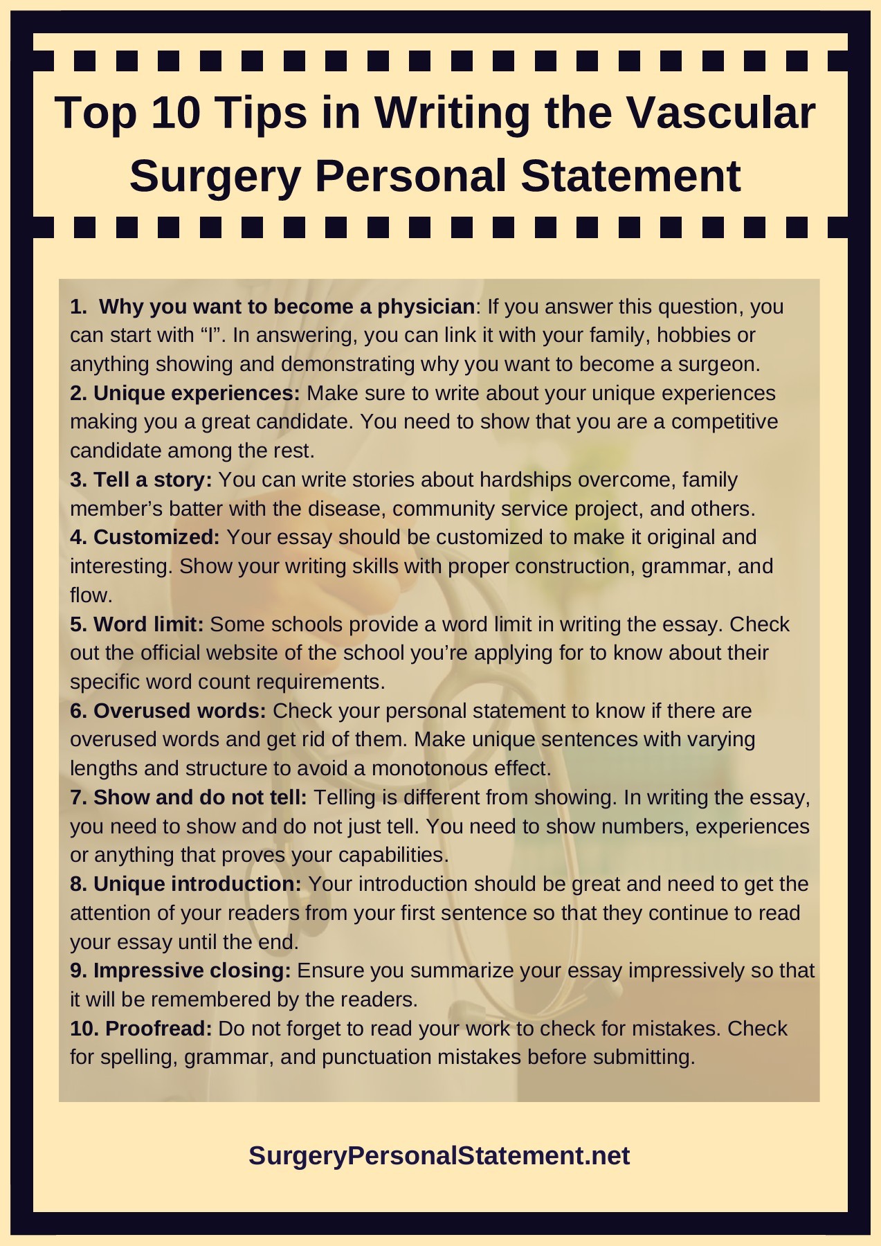 Different Types of Surgery Personal Statement - Surgery Personal ...