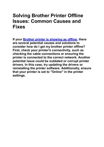 Solving Brother Printer Offline Issues