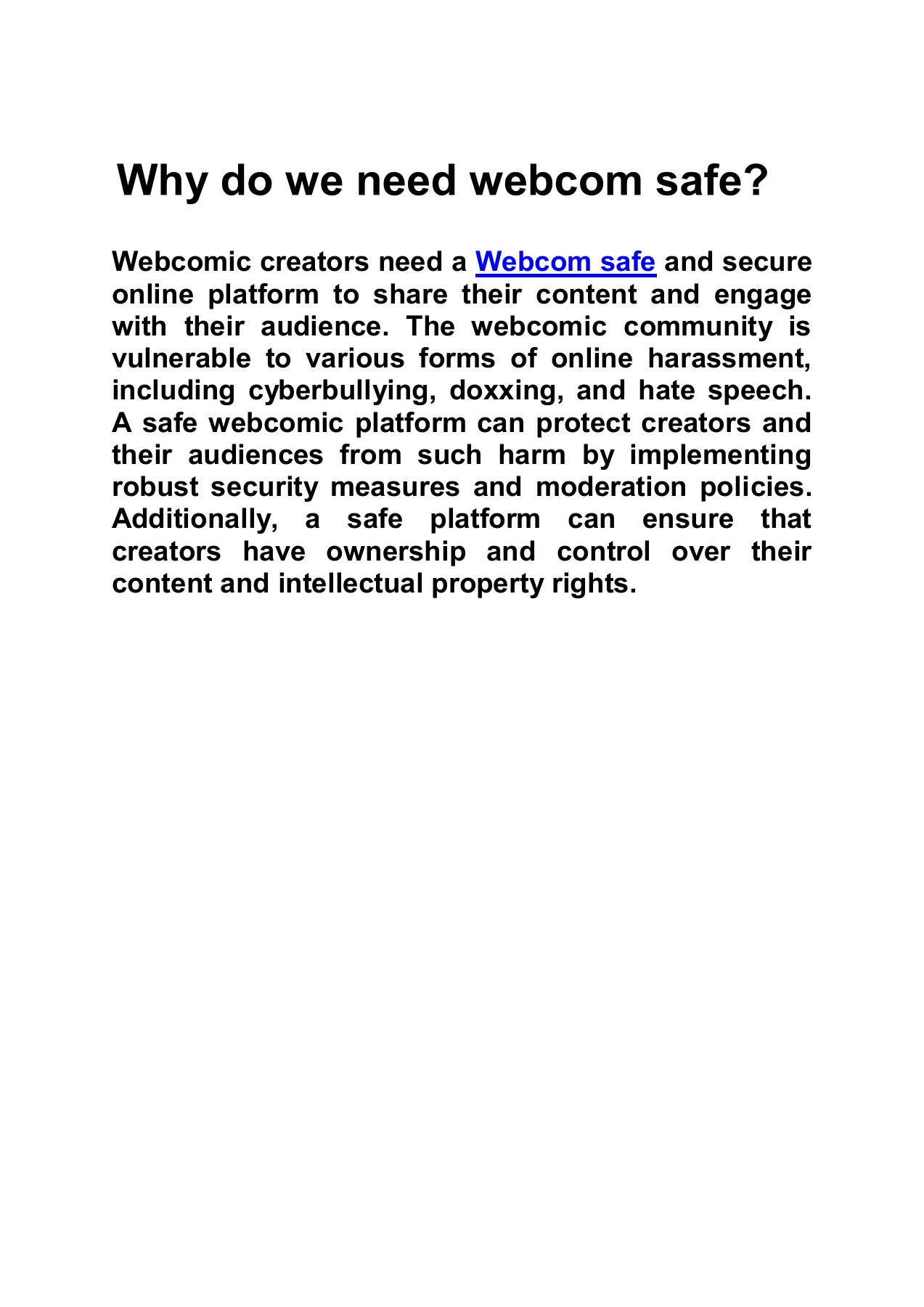 Why do we need webcom safe (1) - angken07274 - Page 1 - 1 | Flip PDF Online | PubHTML5