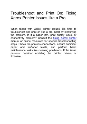 Troubleshoot and Print On