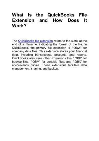 What Is the QuickBooks File Extension and How Does It Work ...