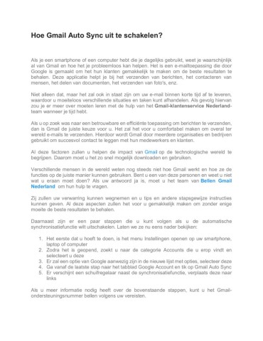 Hoe Gmail Auto Sync uit te schakelen