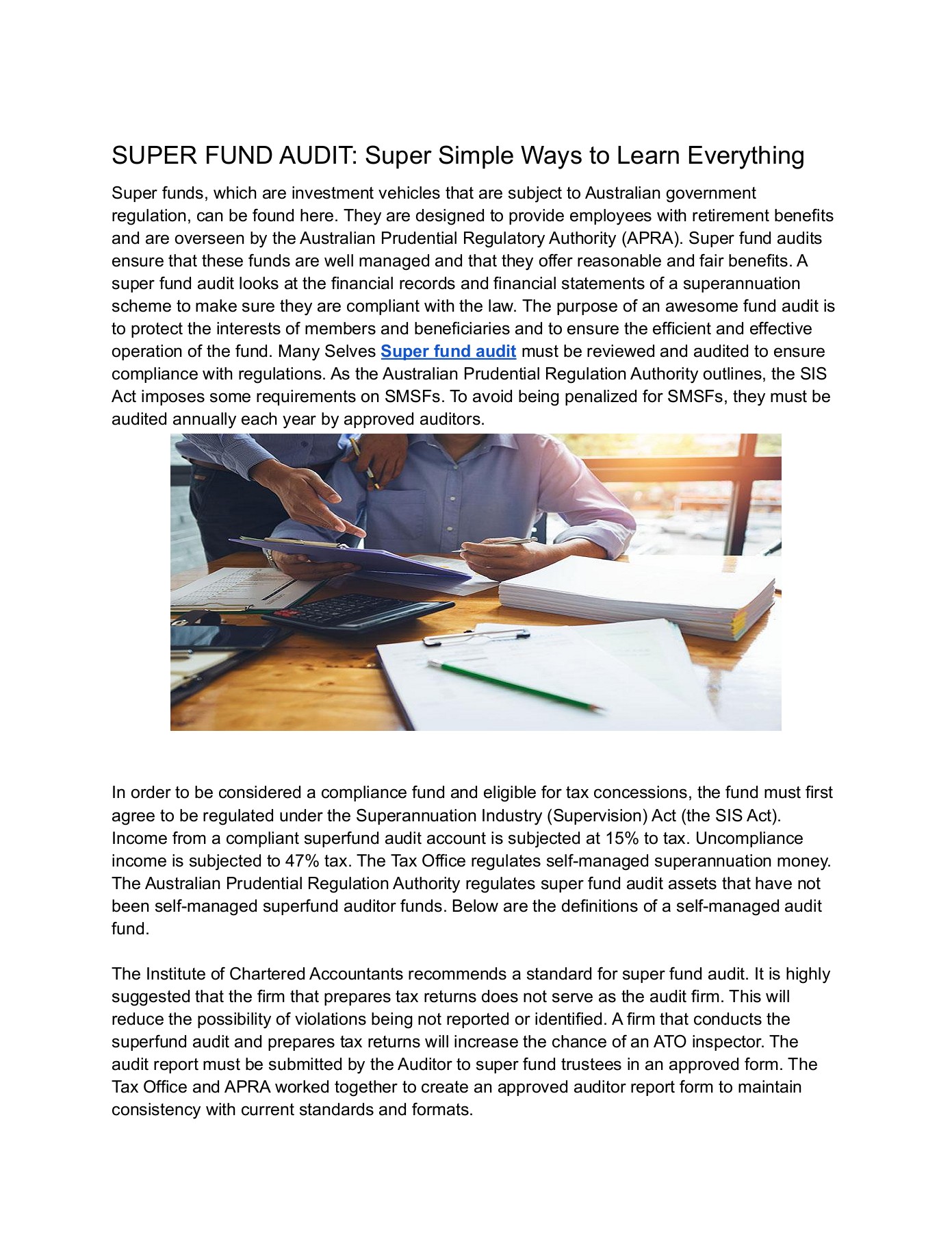 SUPER FUND AUDIT - Minervasana25 - Page 1 - 1 | Flip PDF Online | PubHTML5